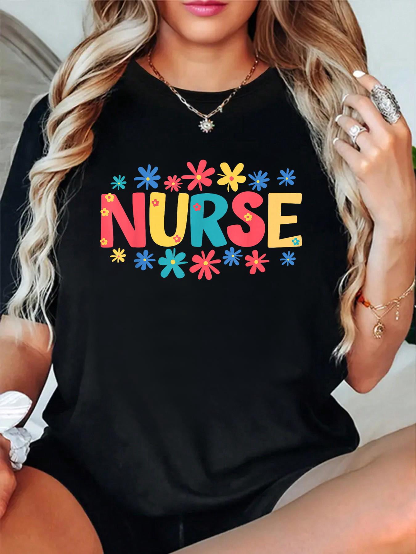 Nurse Life Flower Nurse's Day Happy National Nurses Week T-Shirt ...