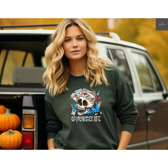 Nurse Life Skeleton Boo Crew Shirt, Halloween Shirt, Cute Halloween ...