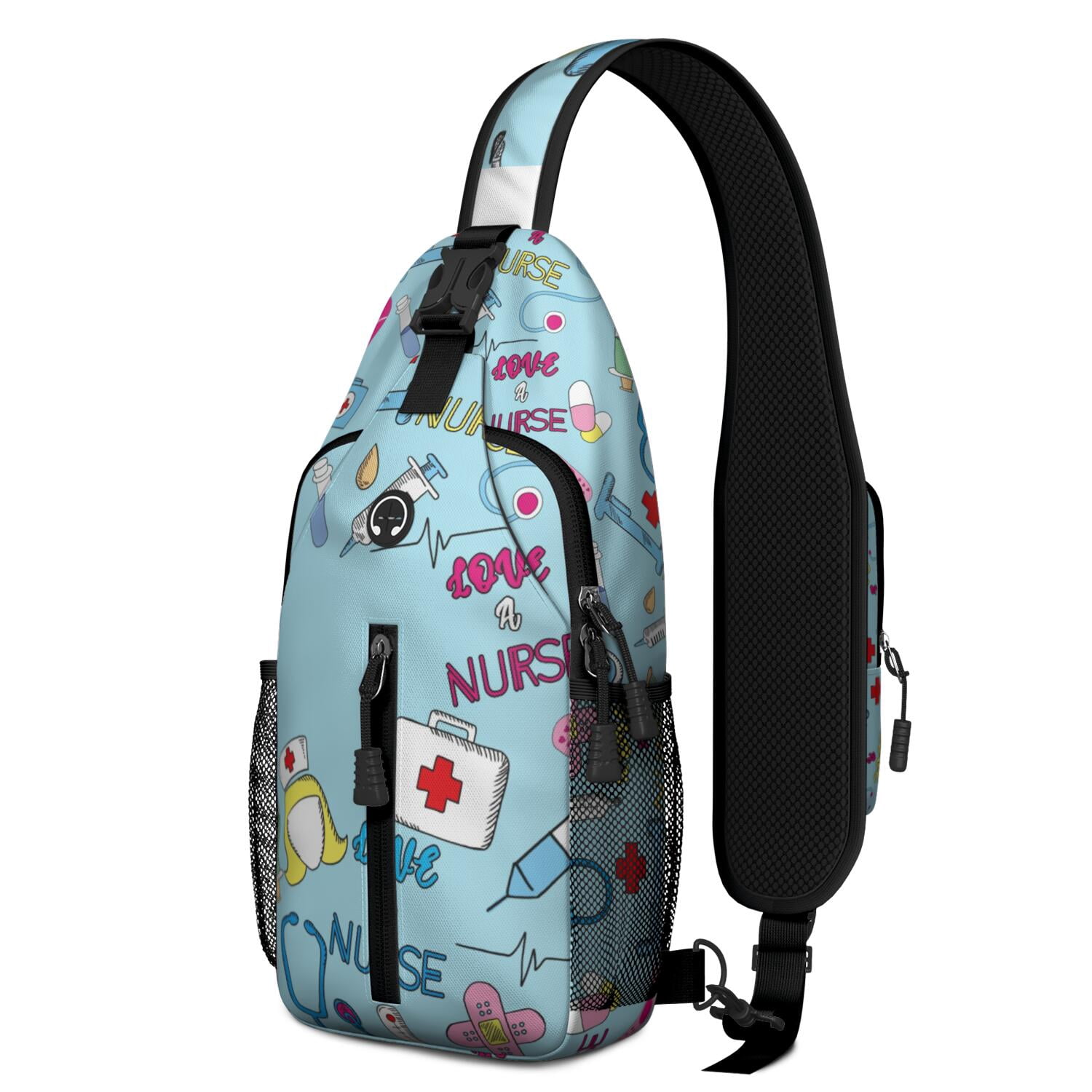 Nurse Life Sling Backpack, Cute and Funny Nursing Crossbody Daypack ...