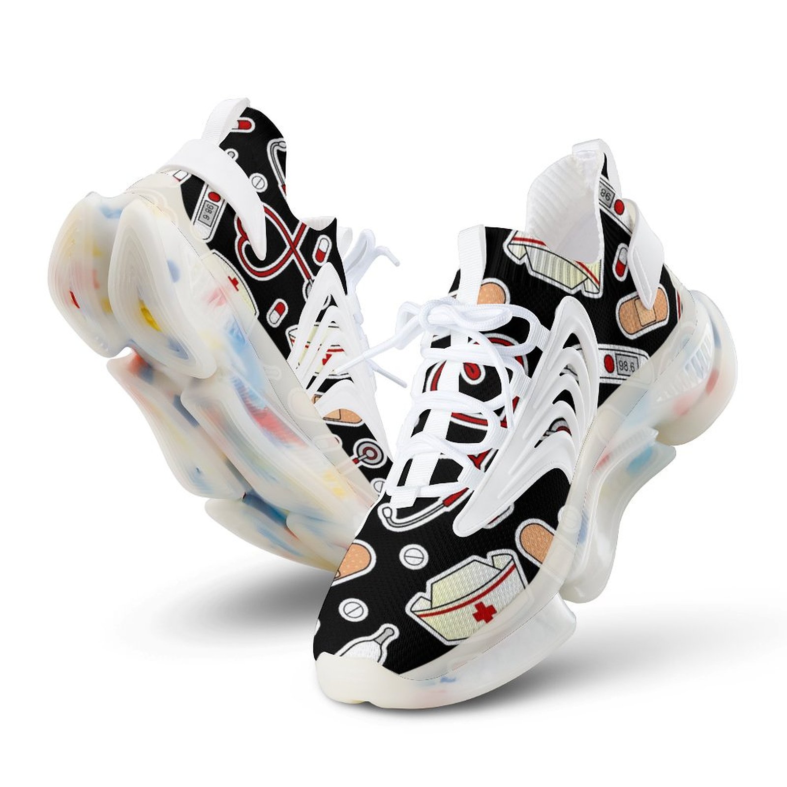 Nurse Love Cute Cartoon Walking Shoes for Men Woman Lightweight Tennis ...