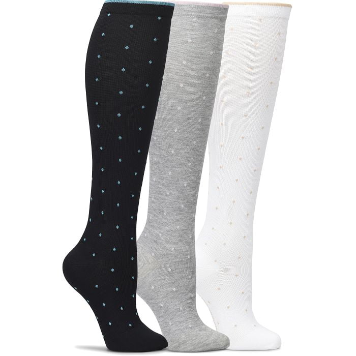 Nurse Mates 3-Pack Compression Socks | Core Microdot Multicolor ...