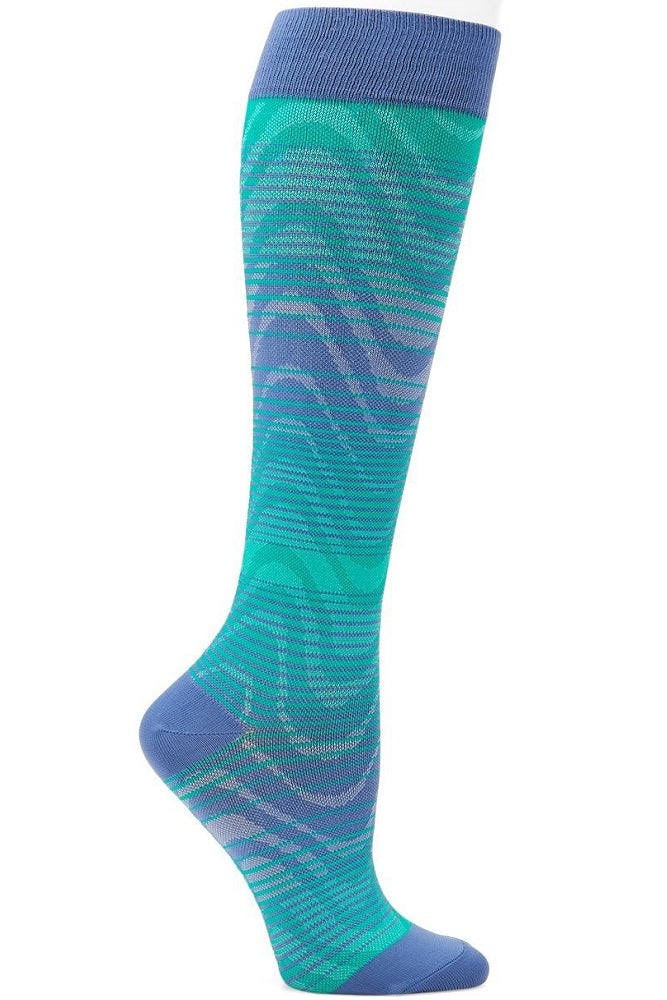 Nurse Mates Compression Socks Active Color: Turquoise Wave, Size: L ...