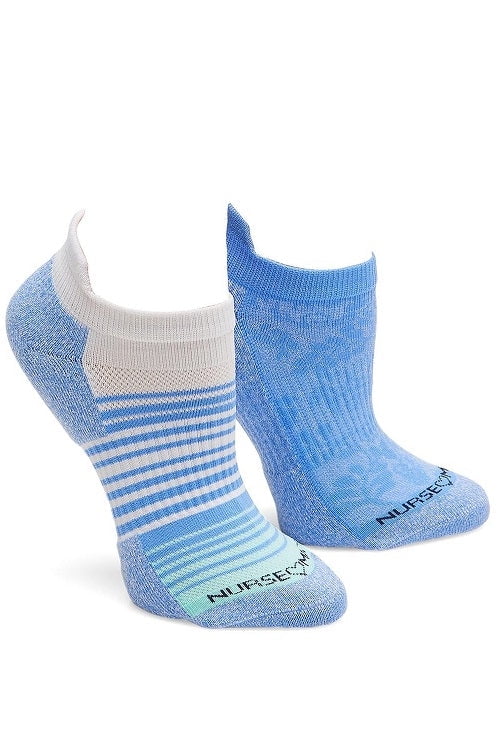 Nurse Mates Compression Anklet Socks 2-Pack - 15mmHg Support, Arch ...