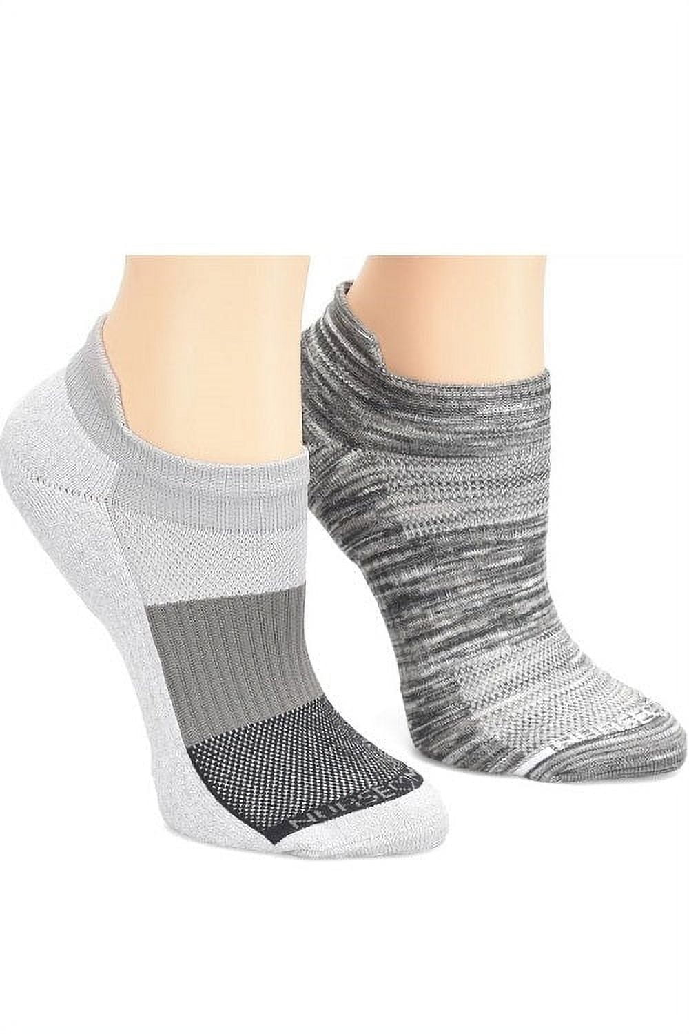 Nurse Mates Compression Socks Anklet 2/Pack Color: Grey Block Anklet ...