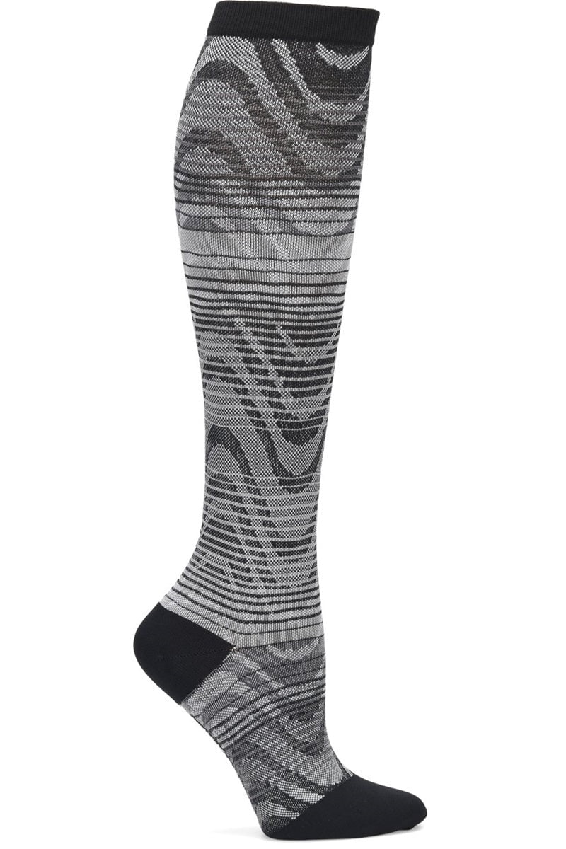 Nurse Mates Compression Socks Regular Calf Up To 17" Color: Black Waves ...