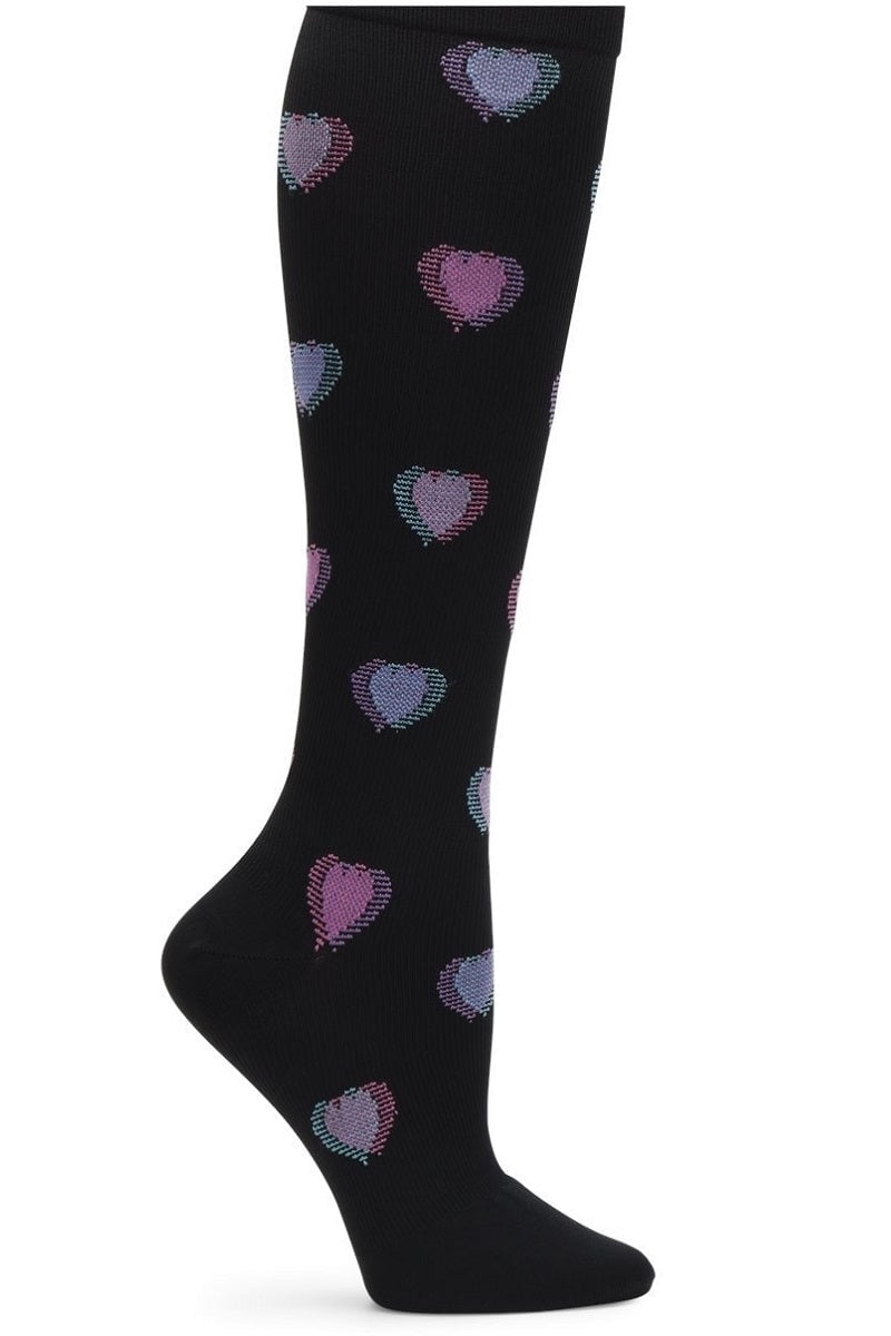 Nurse Mates Compression Socks Regular Calf Up To 17" Color: Heart ...