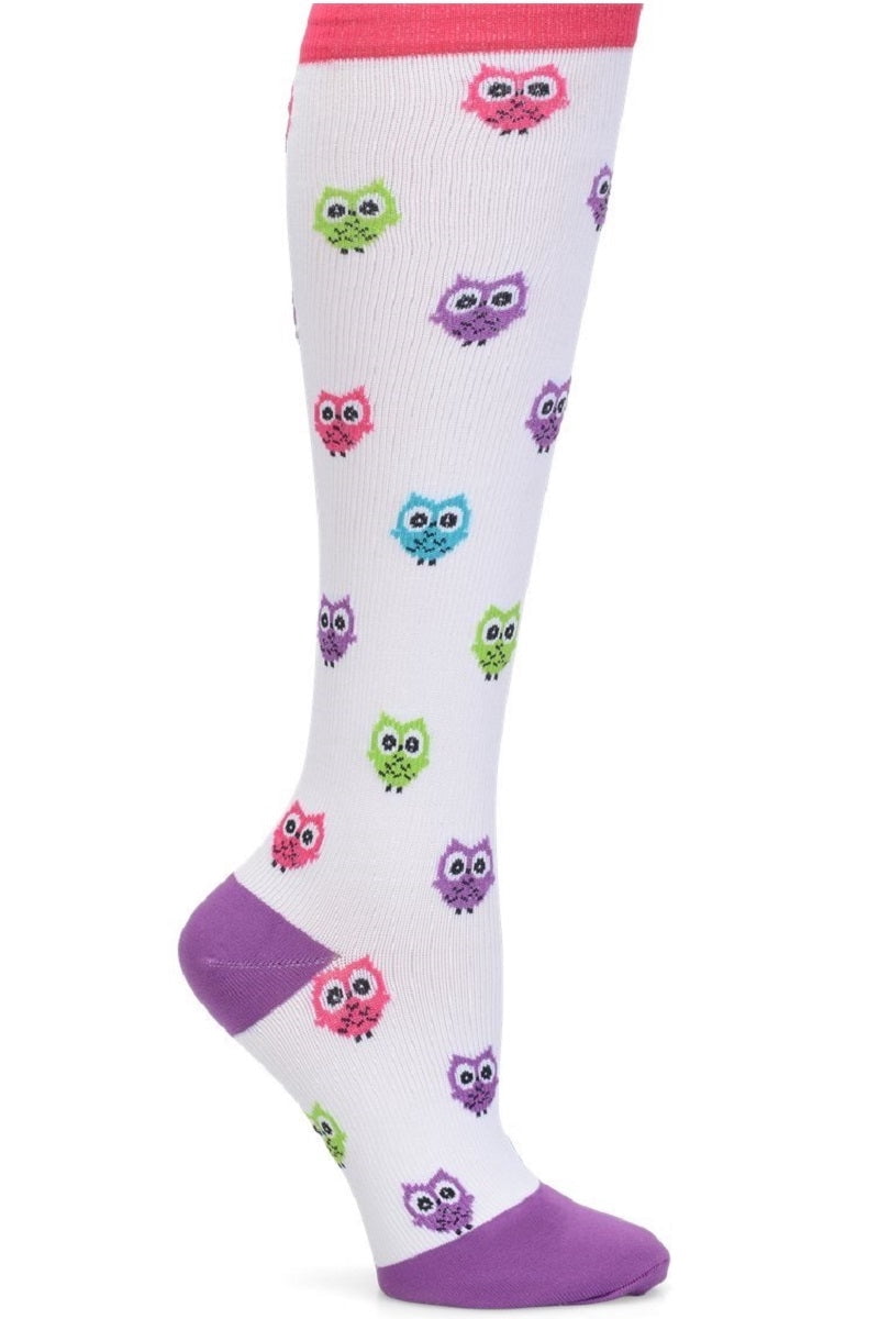 Nurse Mates Compression Socks Regular Calf Up To 17" Color: Owls, Size ...