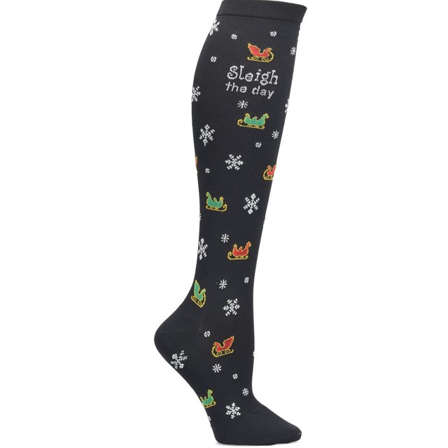 Nurse Mates Compression Socks Regular Calf Up To 17" Color: Sleigh The ...