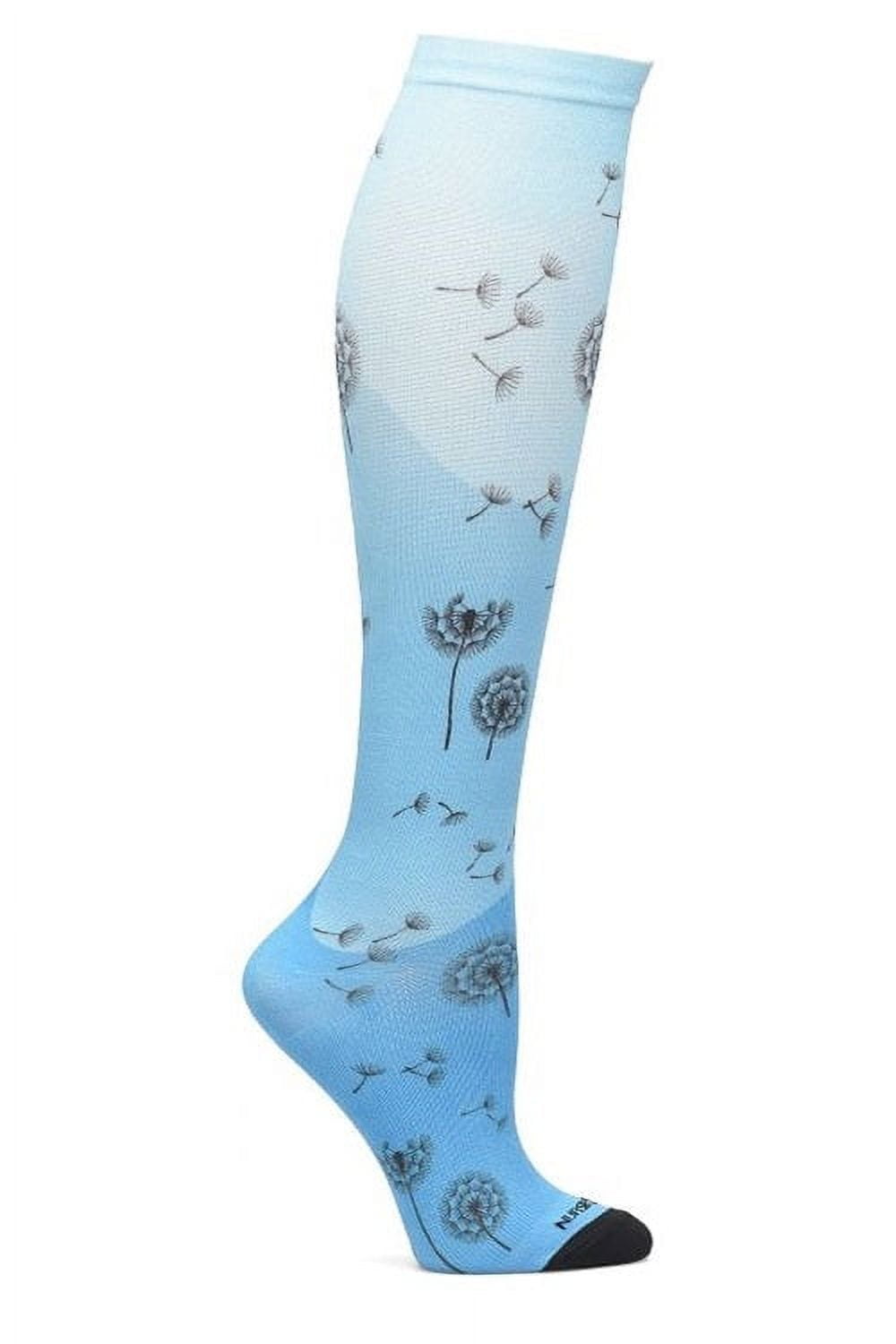 Nurse Mates Compression Socks Seamless 360° Color: Dandelion Sky, Size ...