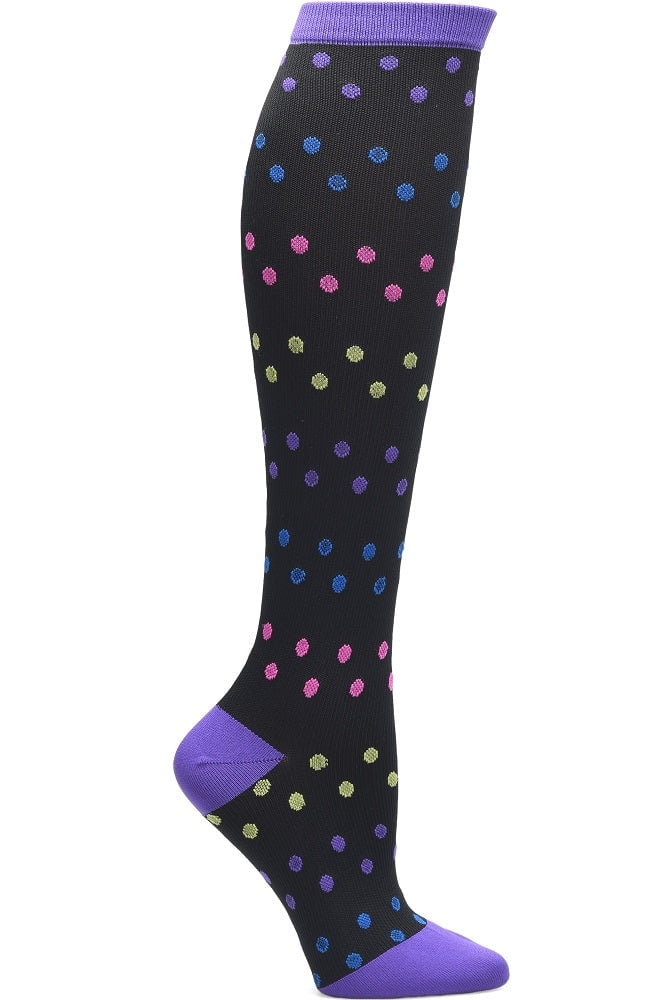 Nurse Mates Compression Socks Wide Calf Up To 22" Color: Dynamic Dots ...