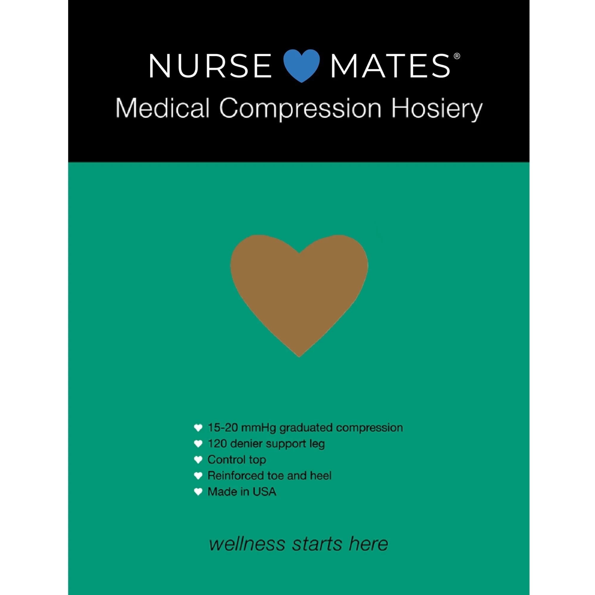 Nurse Mates Medical Compression Pantyhose | 15-20mmHg | Honey Beige ...