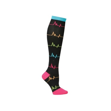 Nurse Mates Compression Socks Regular Calf Up To 17" Color: Owls, Size ...