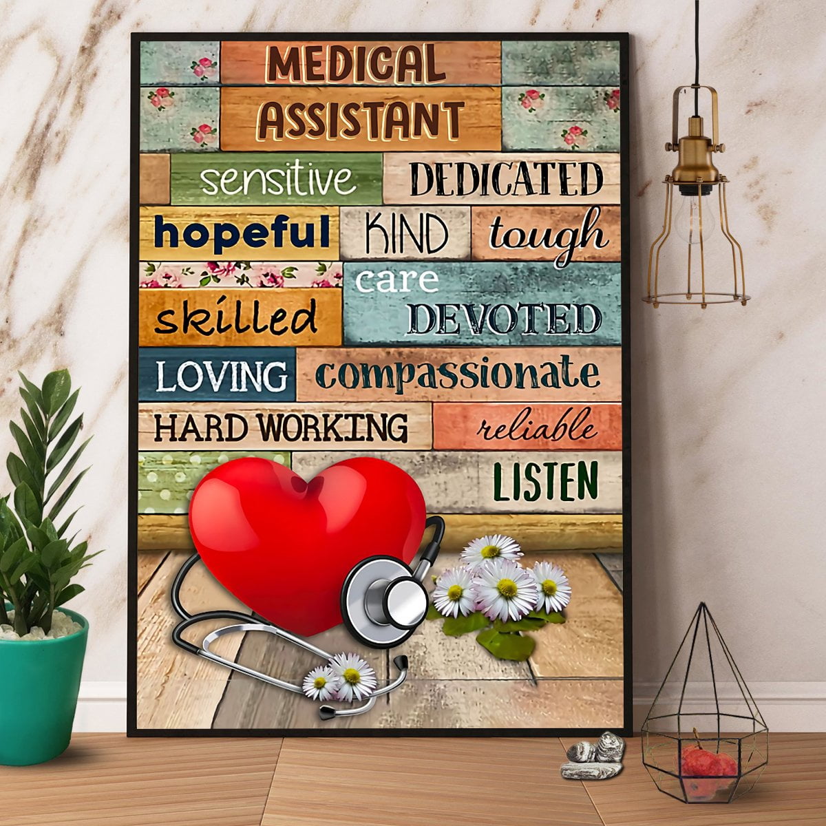 Nurse Medical Assistant Senstive Hopeful Hard Working Paper Poster No ...