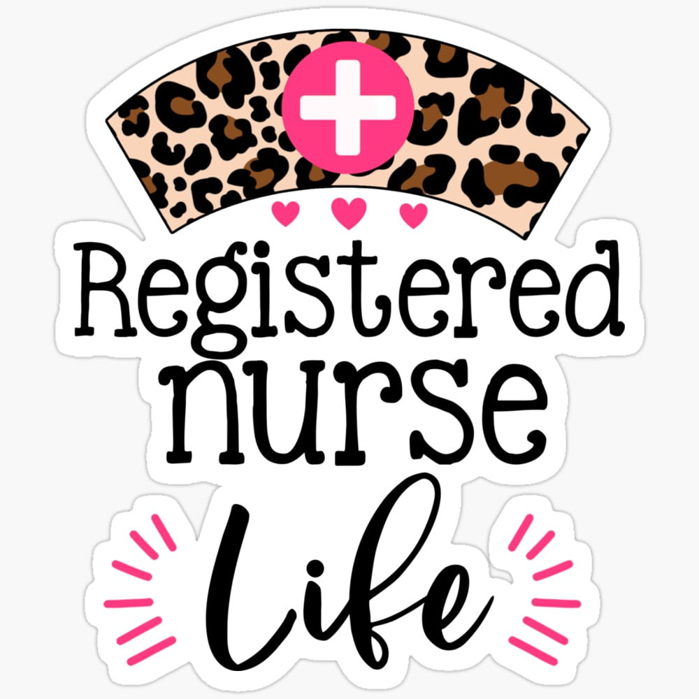 Nurse Nursing Gift Rn Medical Stethoscope Heart Healthcare Sticker ...