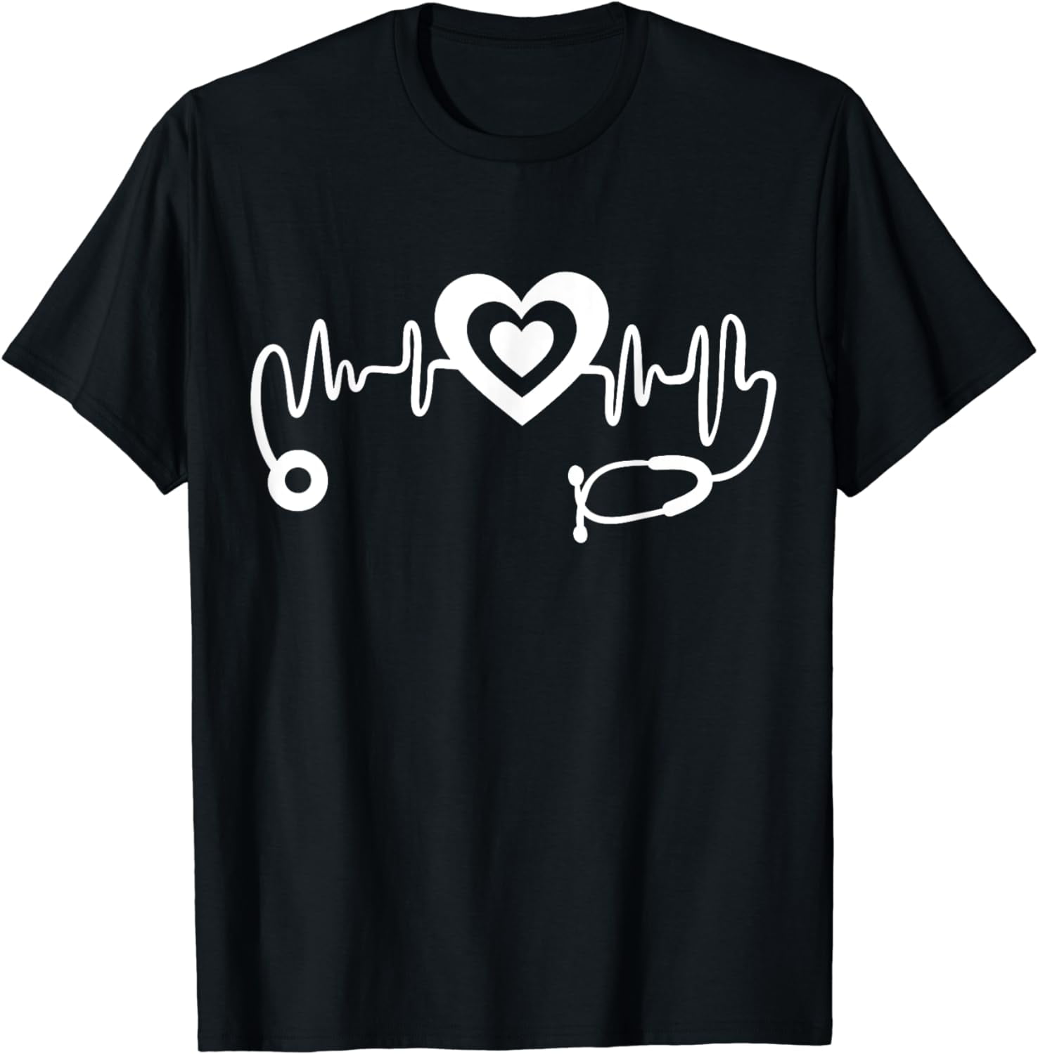 Nurse Nursing RN Heartbeat ECG T-Shirt - Walmart.com