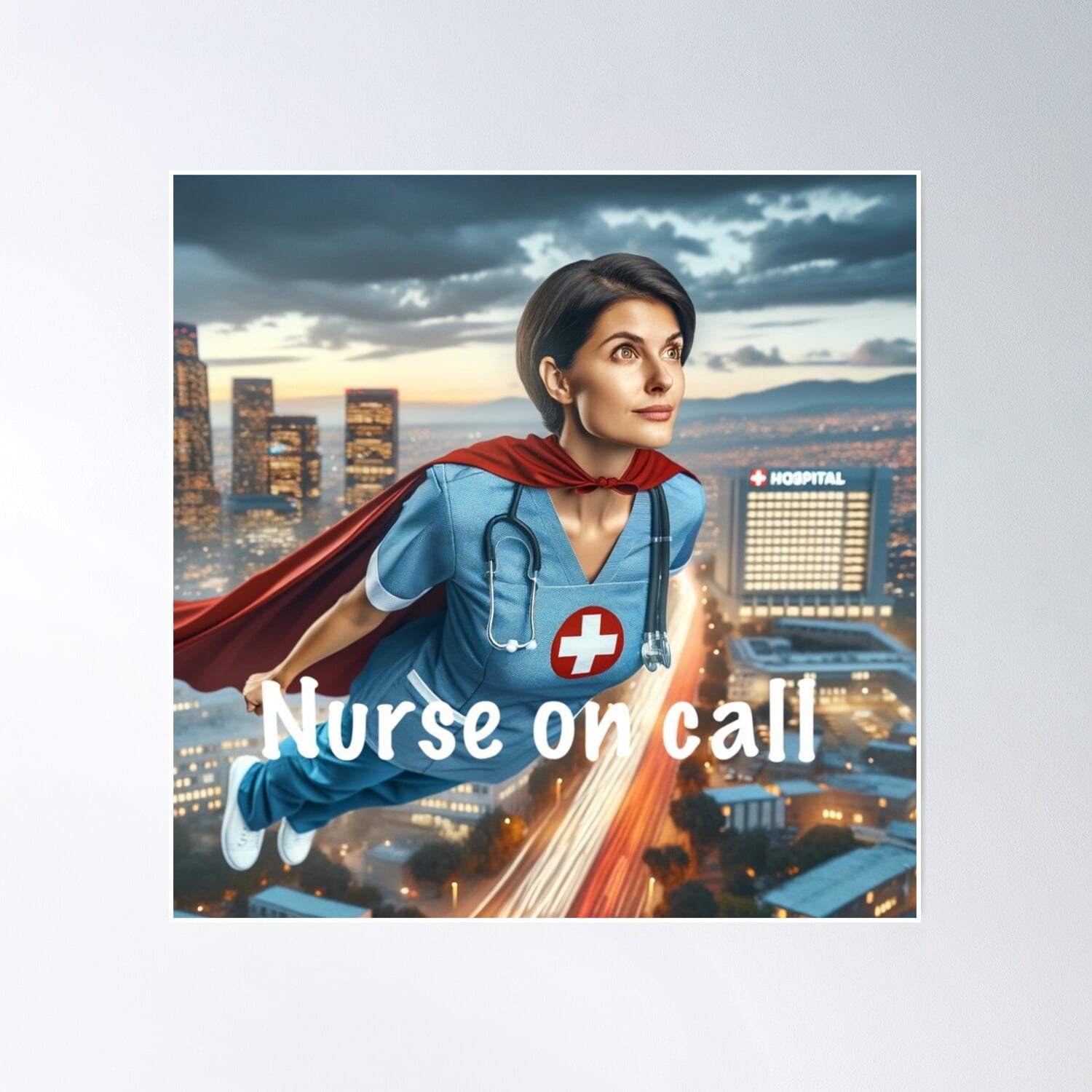Nurse On Call Poster Wall Art, Modern Wall Decor, 24x24 UNFRAMED ...