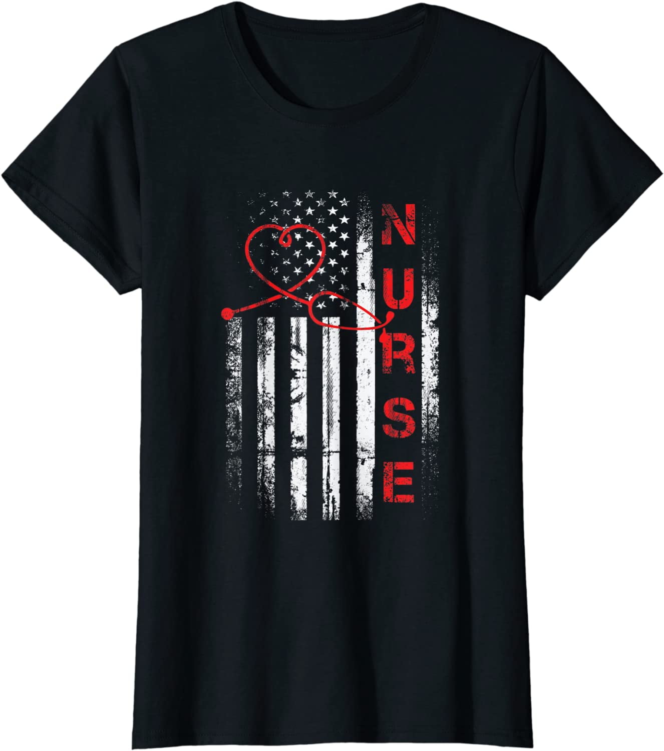 Nurse Patriotic American USA Flag Registered Nurse T-Shirt - Walmart.com