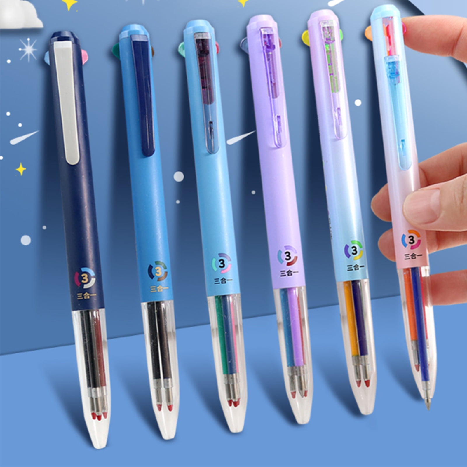 Nurse Pens, 6 PCS Multicolor Pen, 4-in-1 18 Colors, Spicanalogy 0.5mm 3 ...
