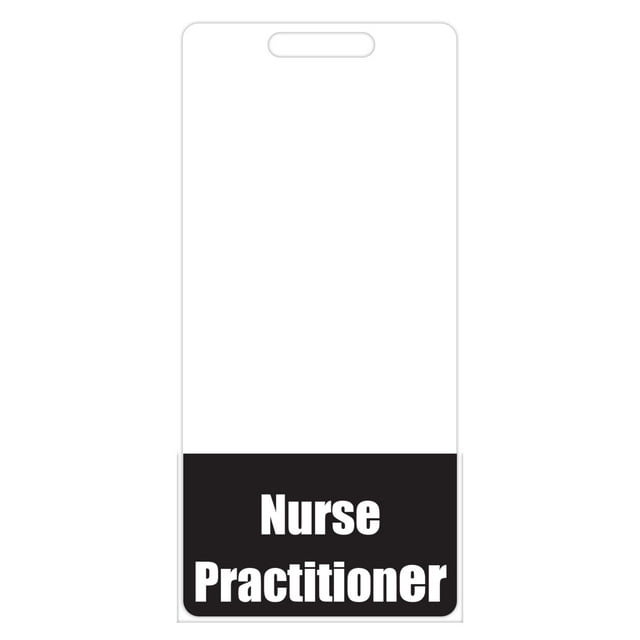 Nurse Practitioner Badge Buddy (Black) - Vertical Heavy Duty Badge Tags ...