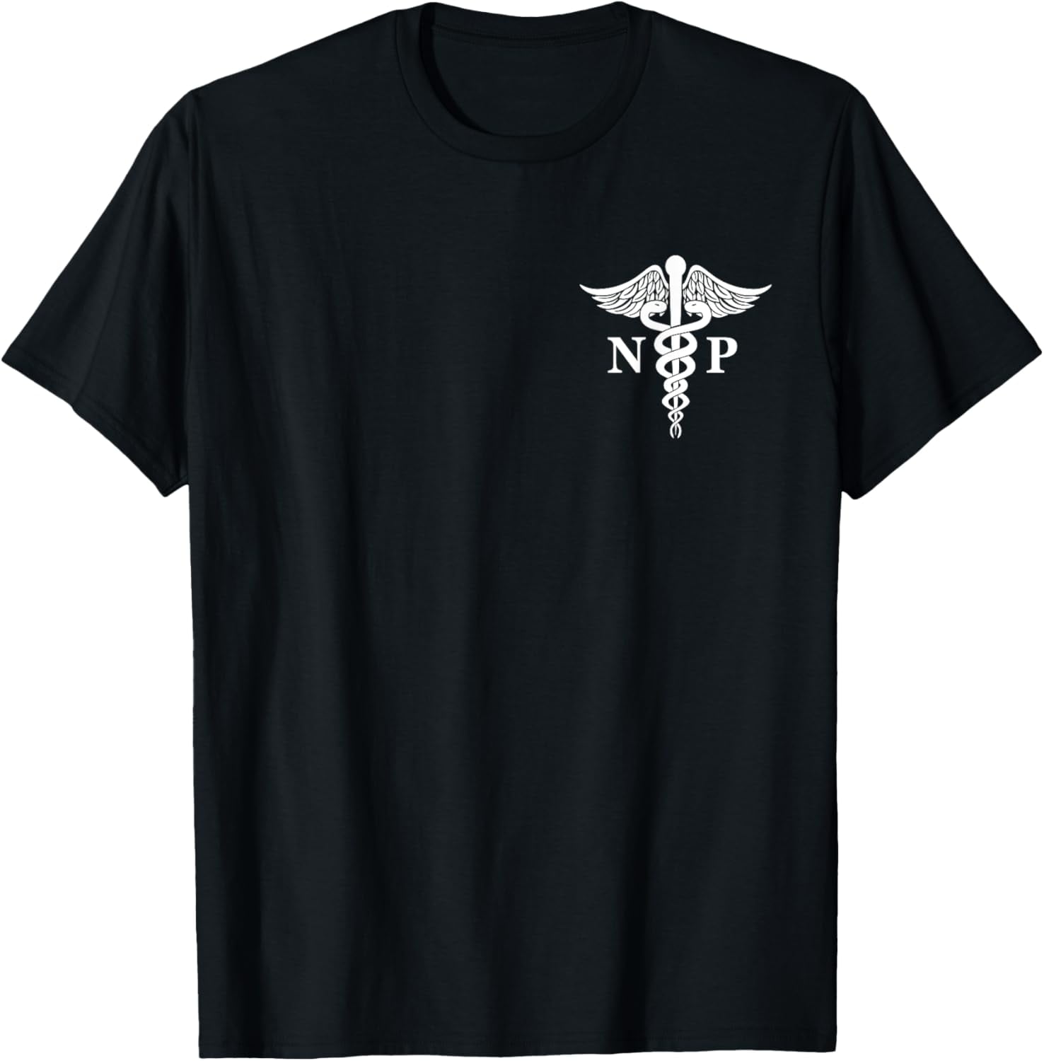 Nurse Practitioner Caduceus Medical Symbol Pocket Logo NP T-Shirt100 ...