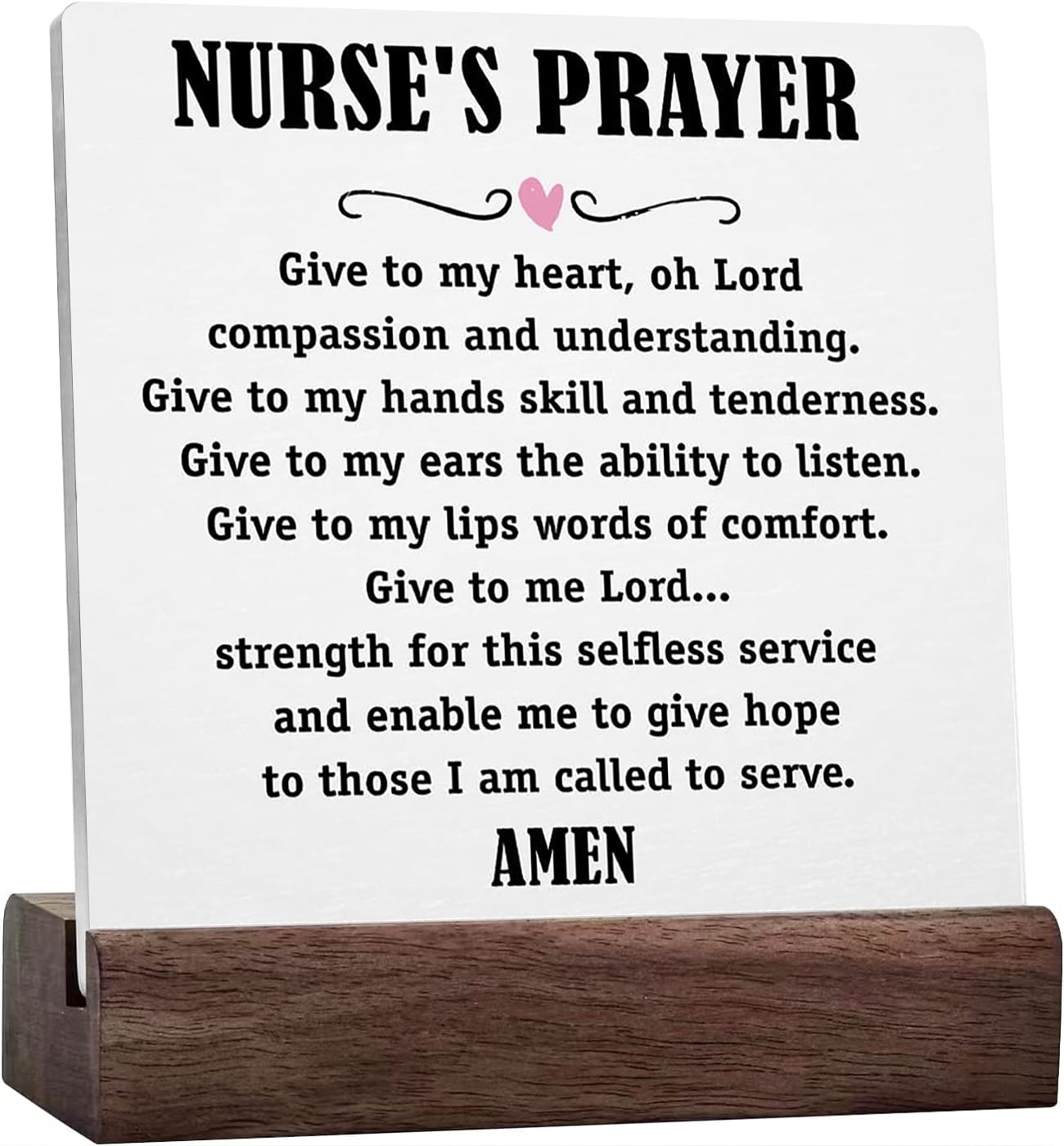 Nurse Prayer Ceramic Table Plaque Desk Decor for Table Shelf Living ...