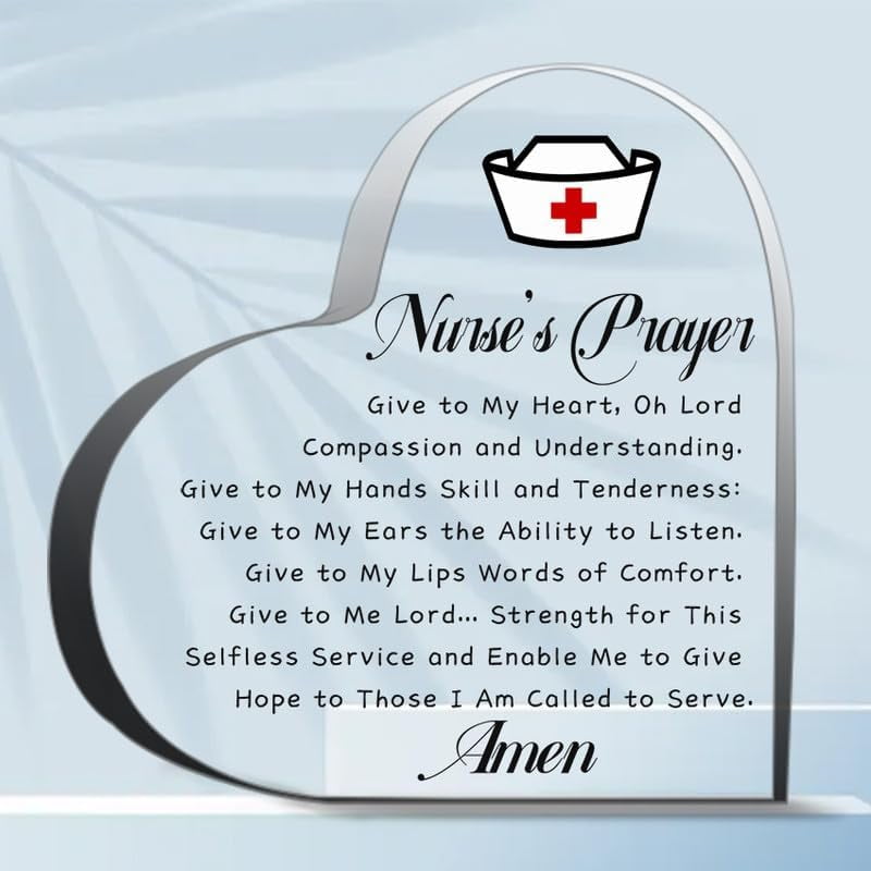 Nurse Prayer Gifts Christian Gift For Nurse Acrylic Sign Decor ...