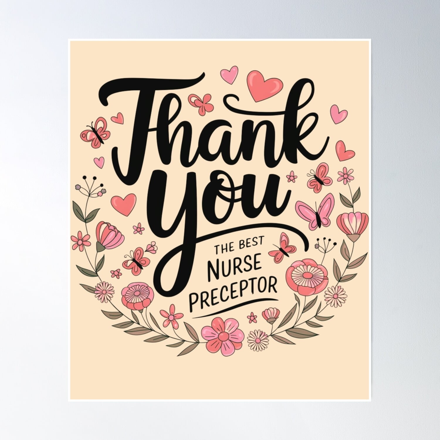 Nurse Preceptor Gifts Thank You The Best Funny Nurse Poster Wall Art ...