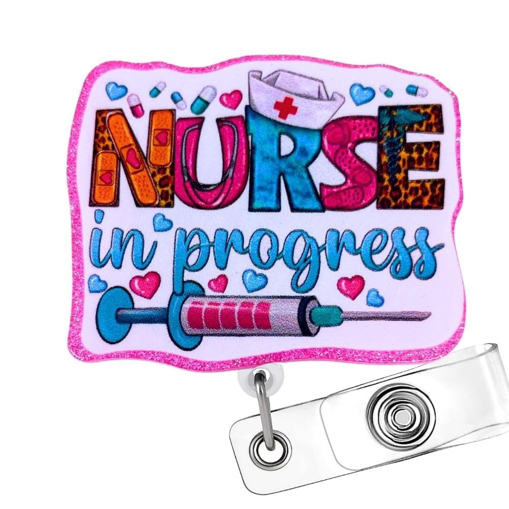 Nurse in Progress Future Student Nurse Badge | Nursing School Student ...