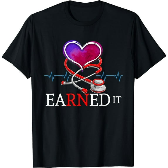 Nurse RN Nursing School Graduation Graduate Nursing Lover T-Shirt Black ...