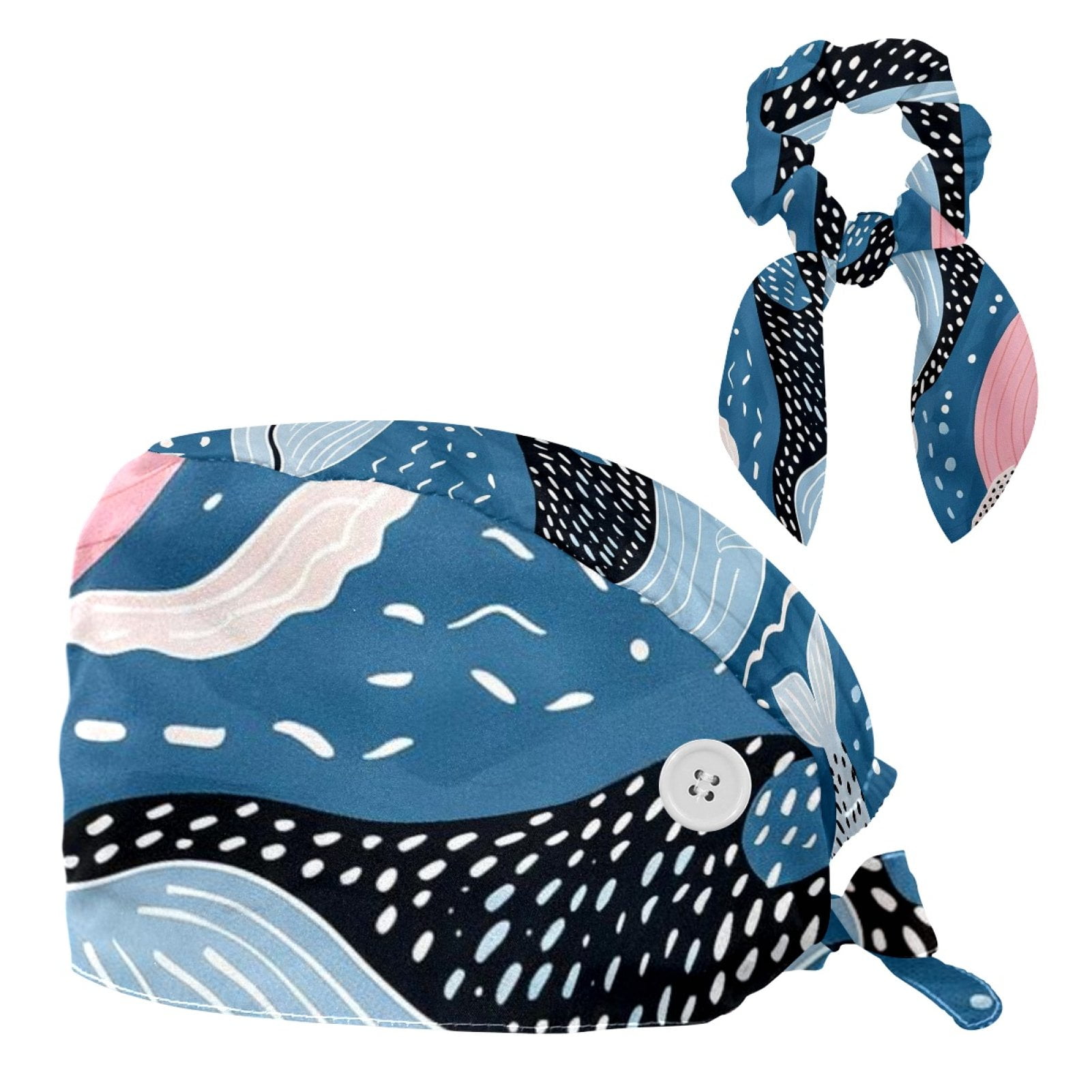 Ponytail Scrub Caps 2-Pack Surgical Scrub Caps With Ponytail Hole ...