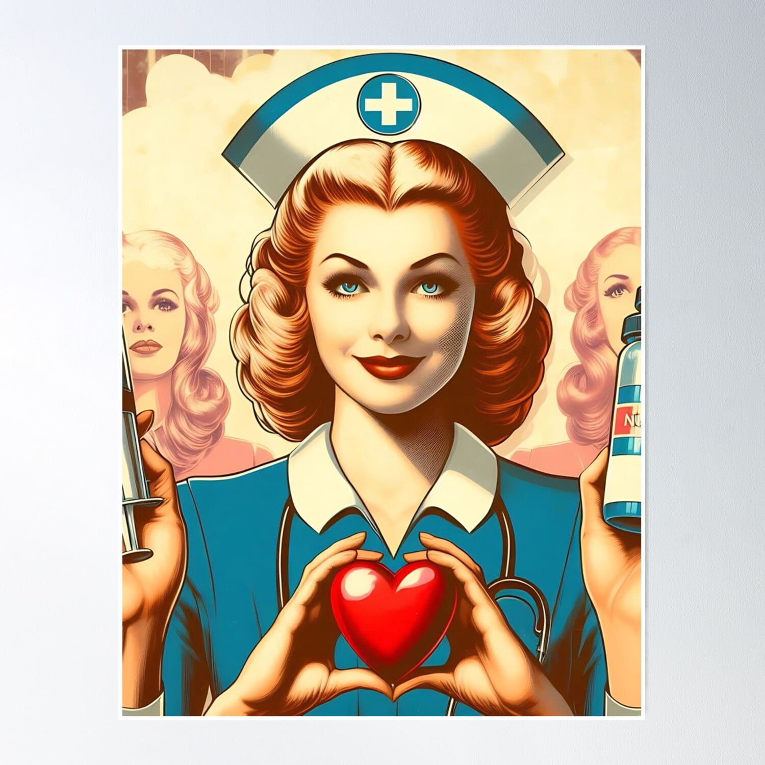 Nurse Scrub Crna Healthcare Heroes Poster Wall Art, Modern Wall Decor ...