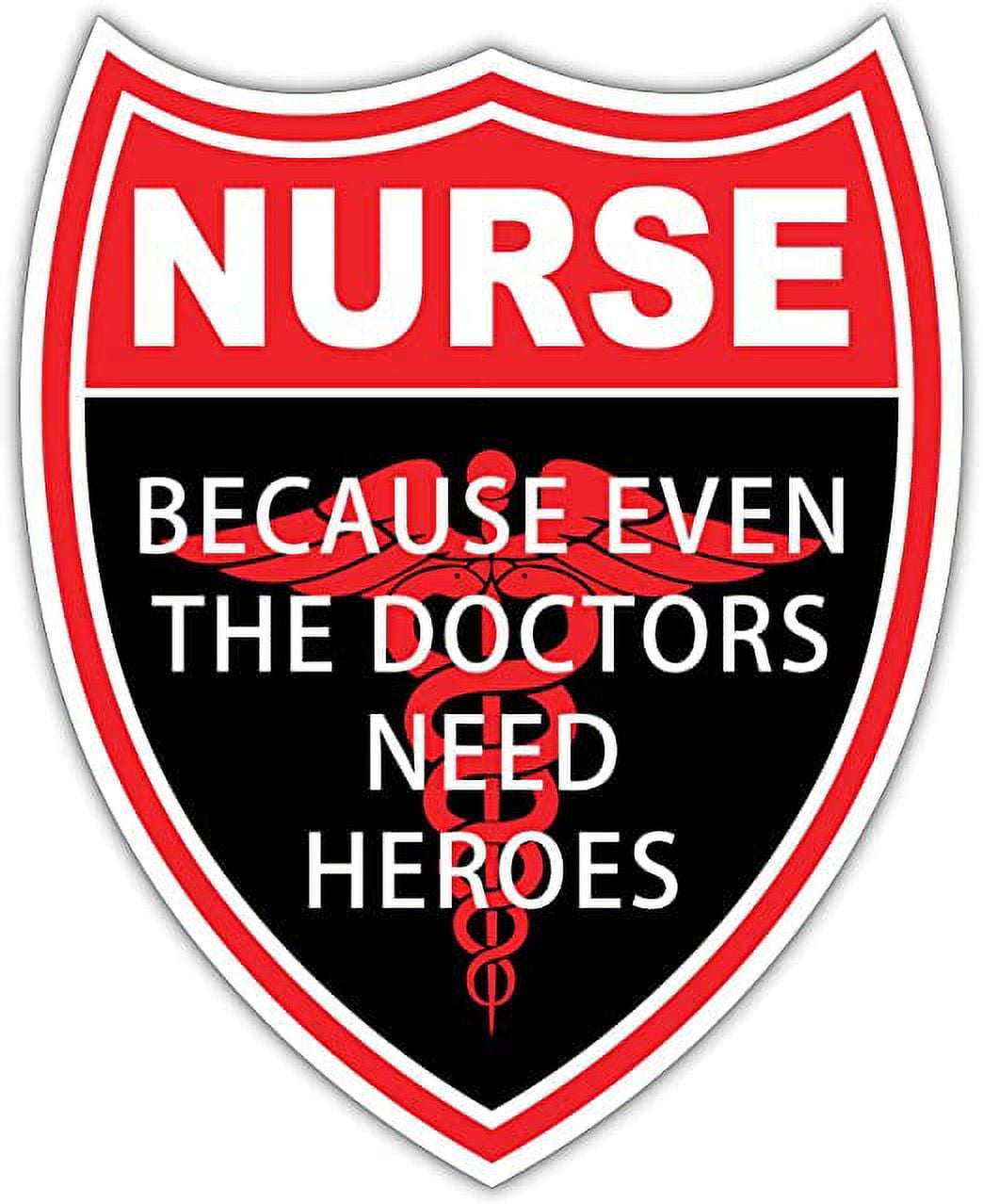 Nurse Shield LPN NP RN BSN Doctors Heroes Red Caduceus Gift Idea ...