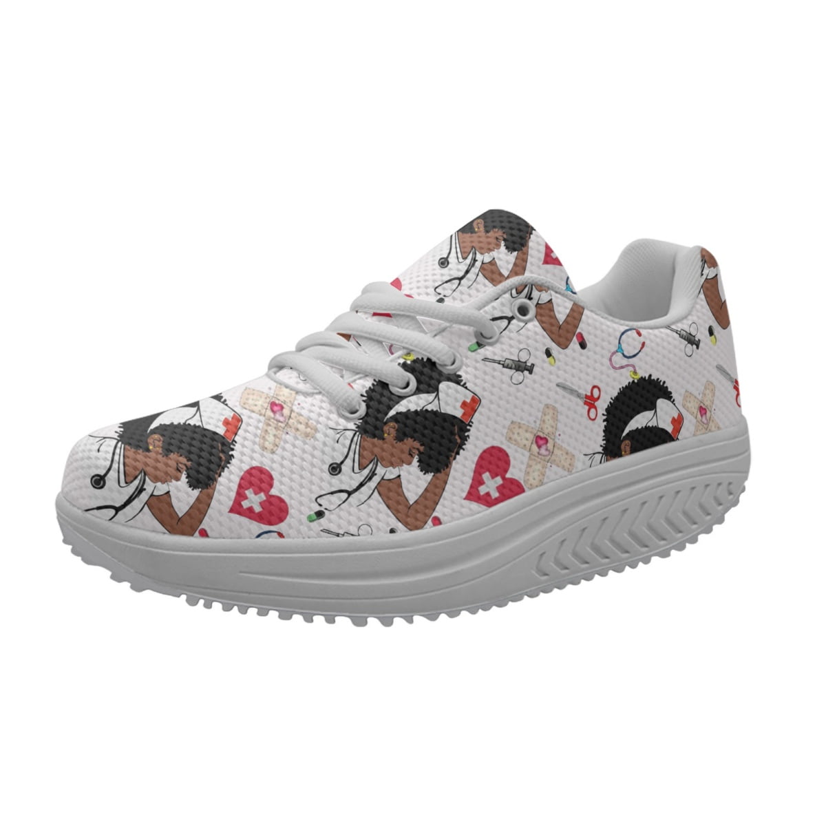 Nurse Shoe Woman Surgical Nursing Medical Pattern Air Mesh Sneakers ...