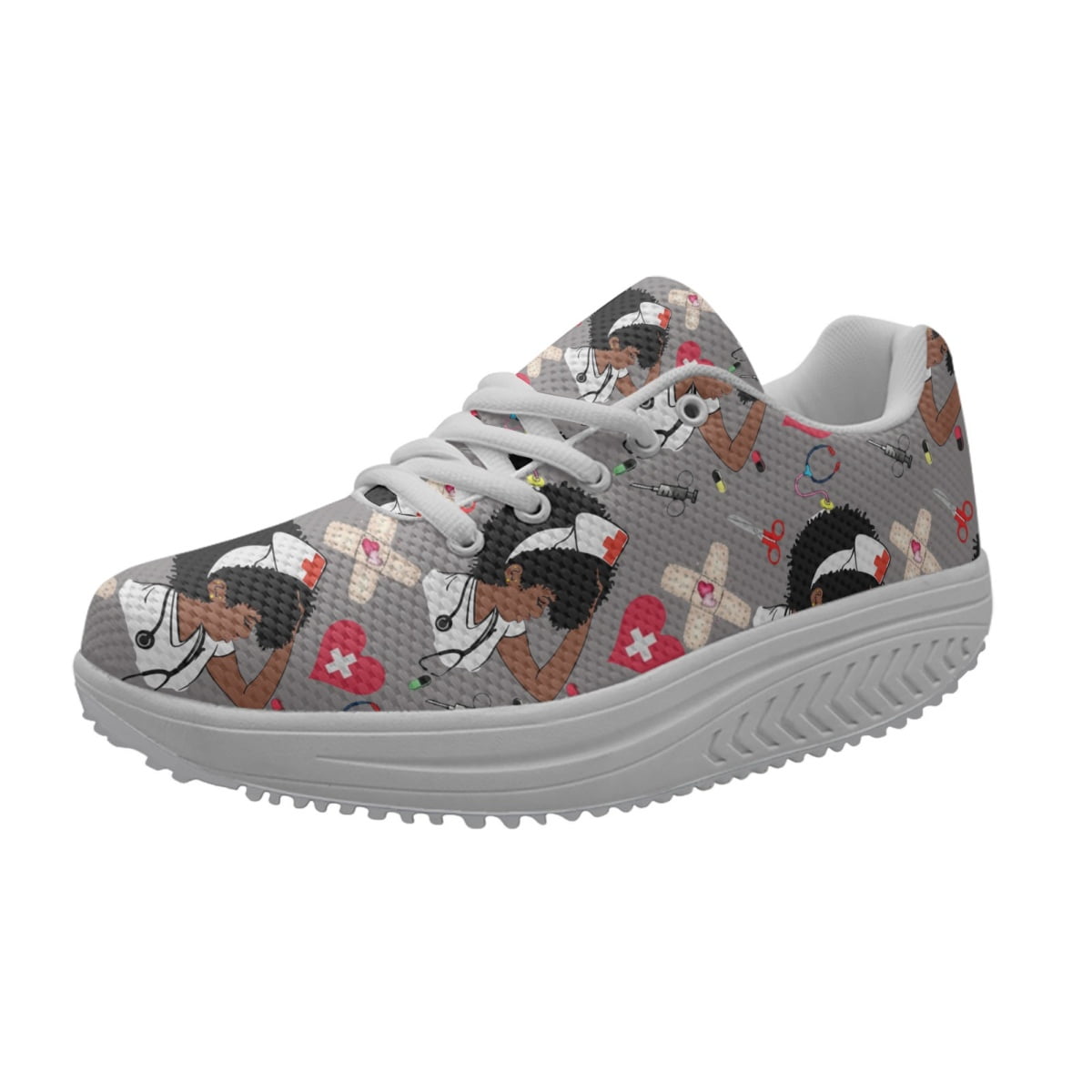 Nurse Shoe Woman Surgical Nursing Medical Pattern Air Mesh Sneakers ...