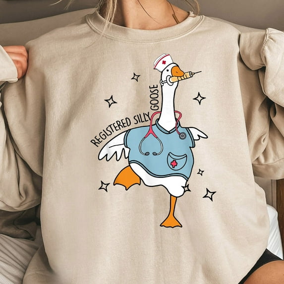 Nurse Silly Goose Sweatshirt, Nursing Student Shirt, Nurse Shirt, Nurse ...