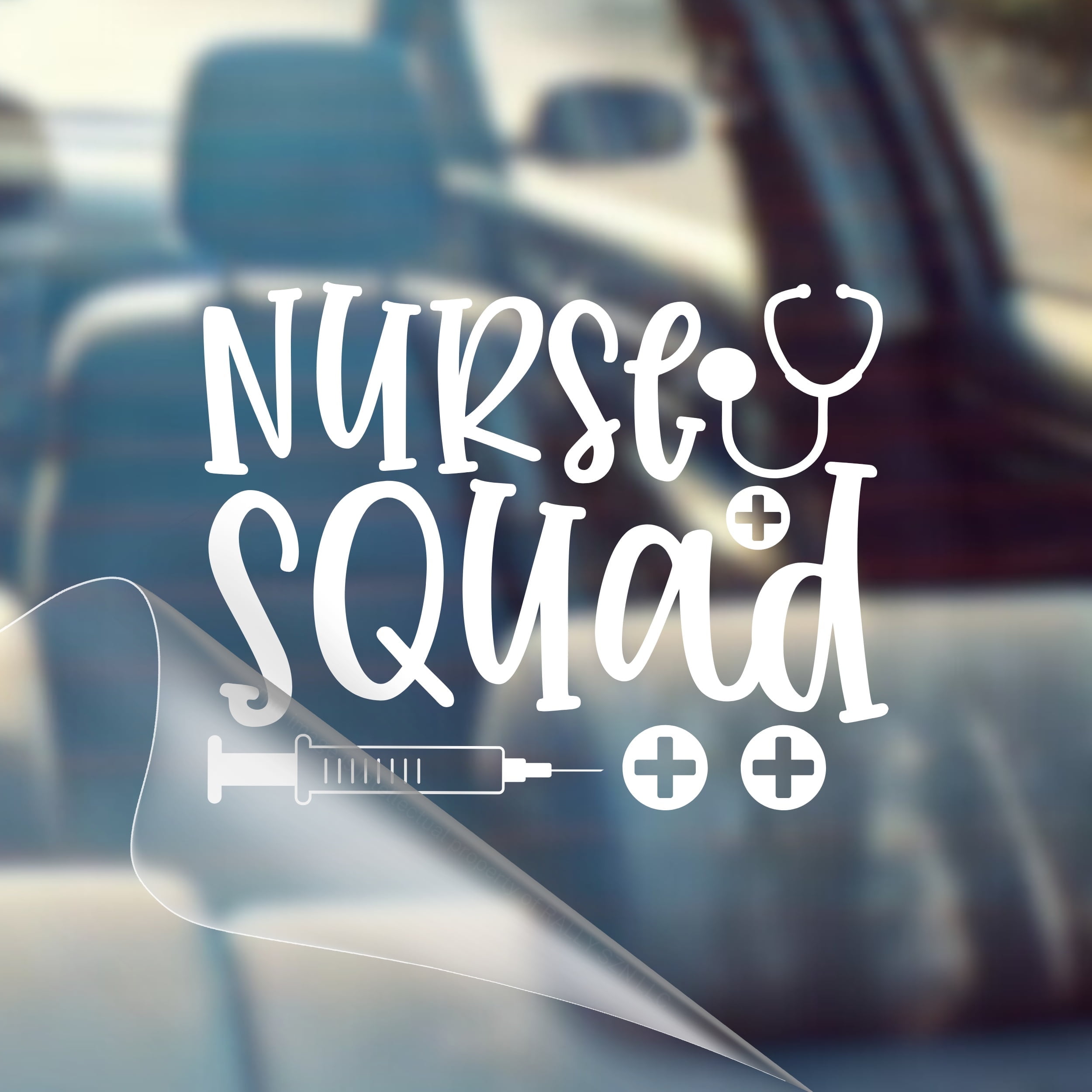 Nurse Squad - Nurse Car Vinyl Decal Bumper Sticker for Car, Wall ...