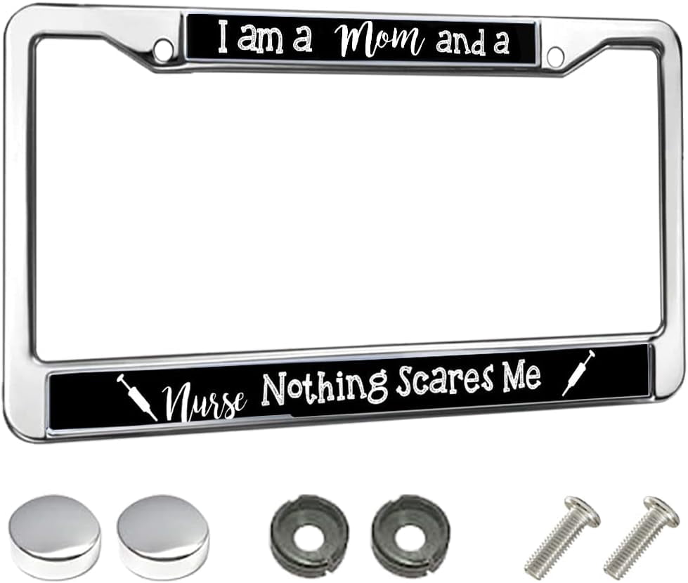 Nurse Stainless Steel License Plate Frame for Auto Car SUV Trucks I am ...