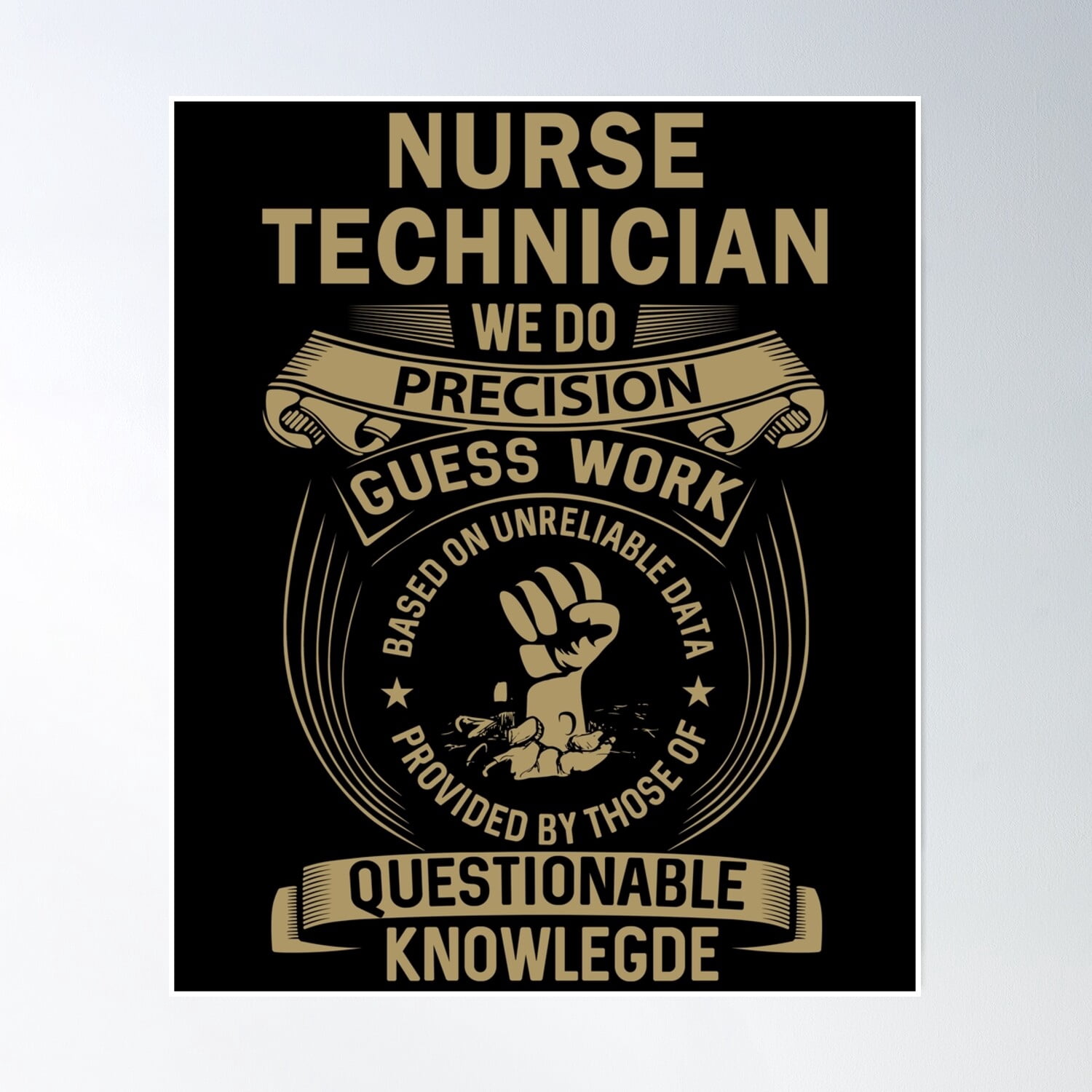 Nurse Technician Poster Wall Art, Modern Wall Decor, 8x12 UNFRAMED ...
