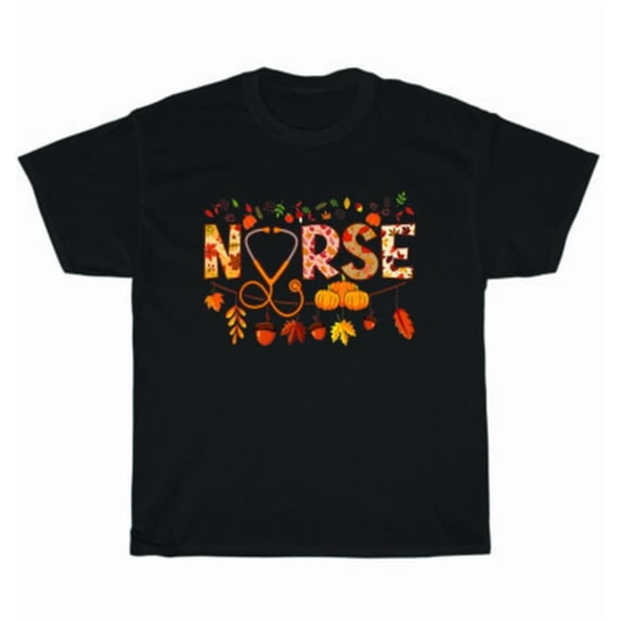Nurse Thanksgiving Healthcare Autumn Fall Graphic T-Shirt - Walmart.com