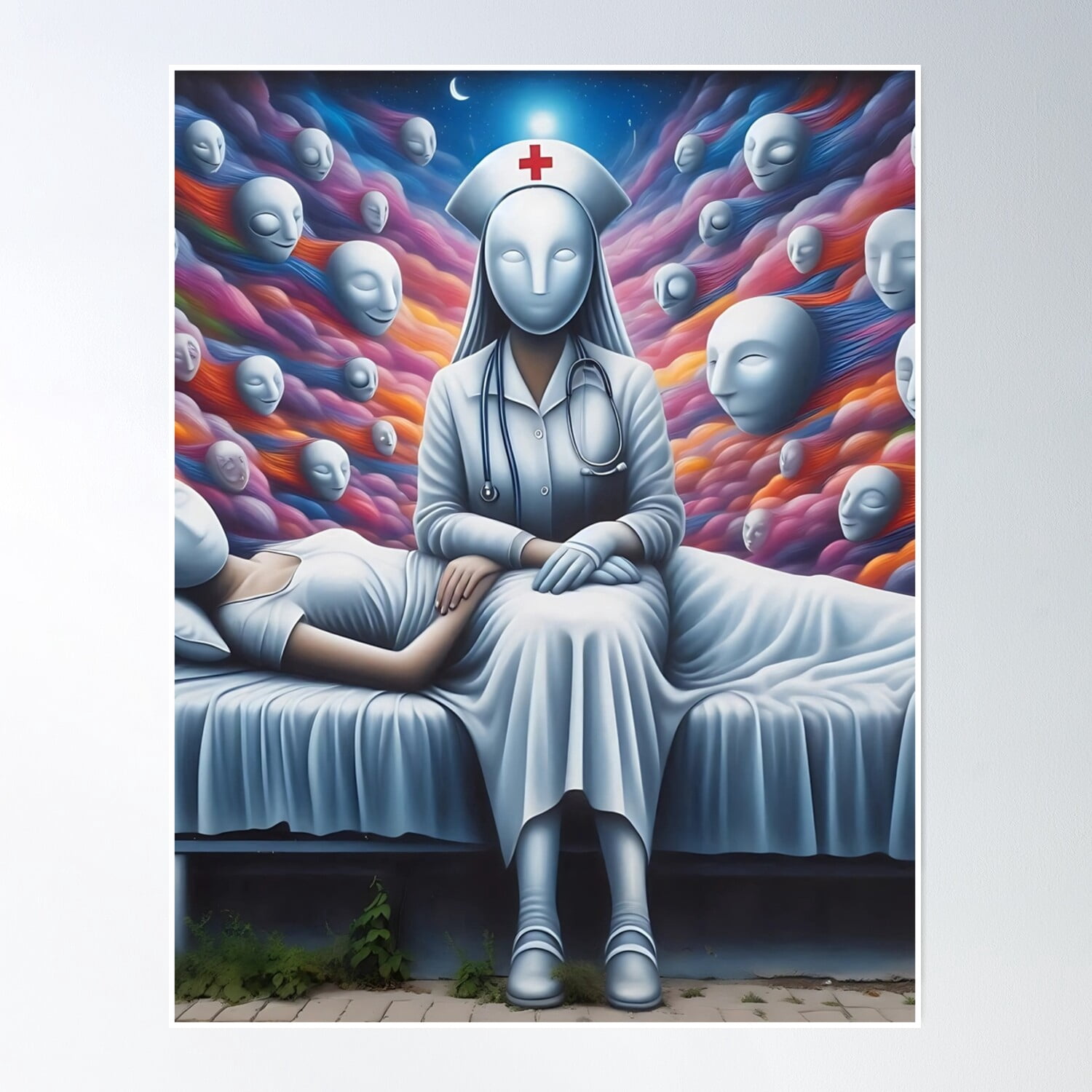 Nurse-Themed Drawings For Healthcare Heroes Poster Wall Art, Modern ...