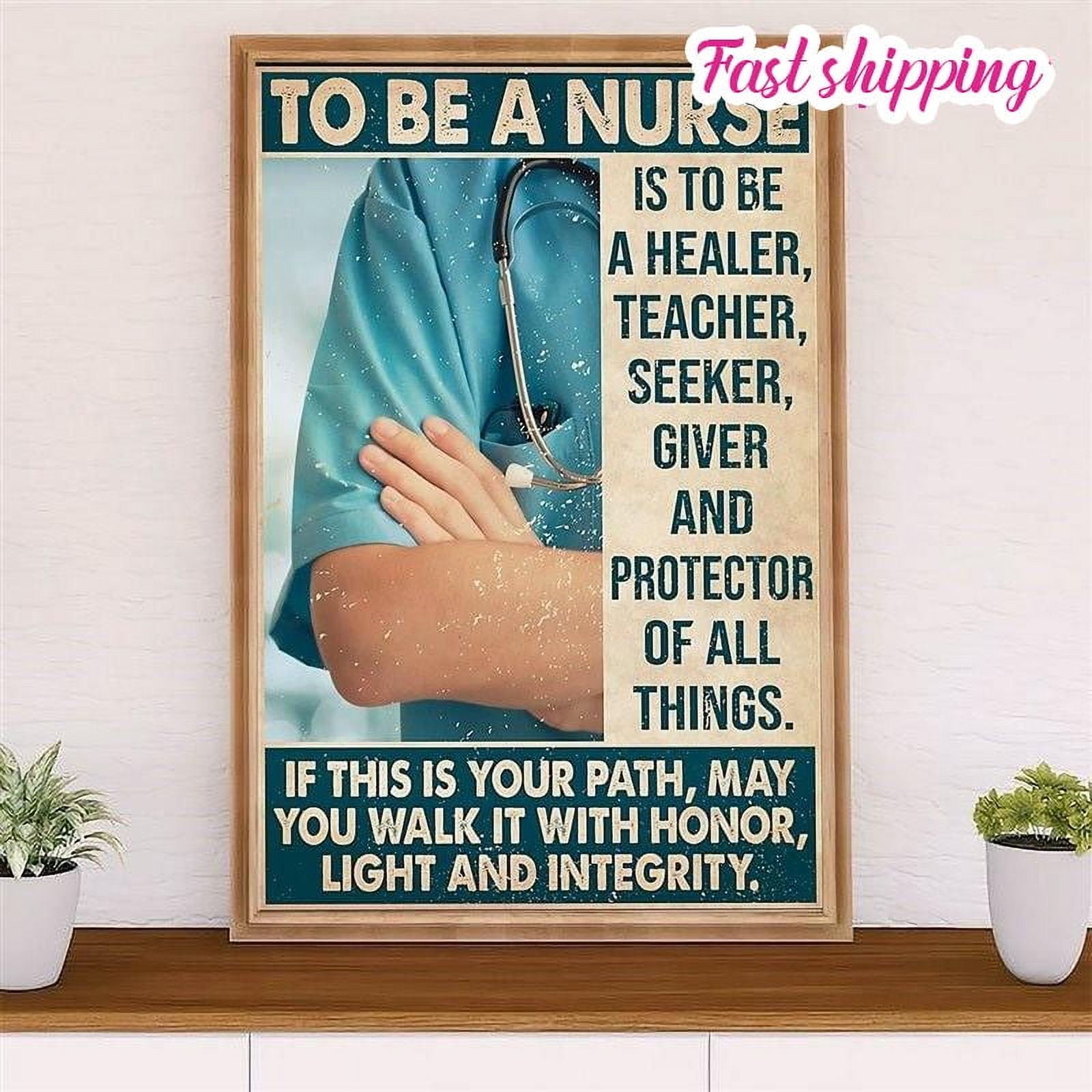 Nurse To Be A Nurse Woman Nurse Female Nursing poster Wall Art Vertical ...