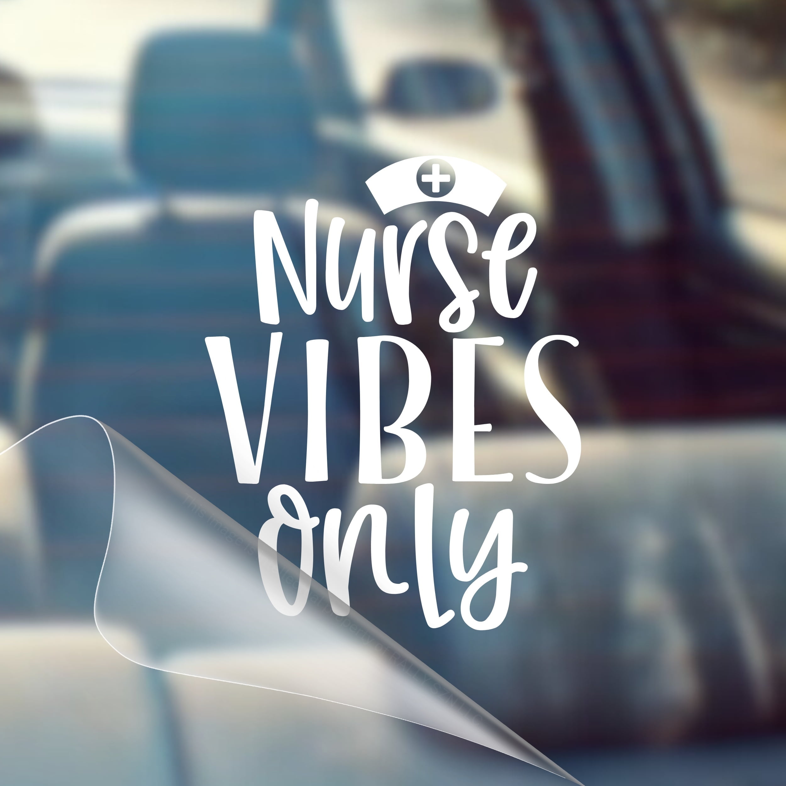 Nurse Vibes Only - Nurse Car Vinyl Decal Bumper Sticker for Car, Wall ...