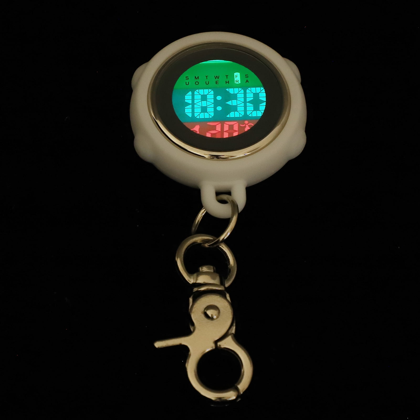 Nurse Watch Retractable Lanyard Keychain Digital Watches for Men Buckle ...