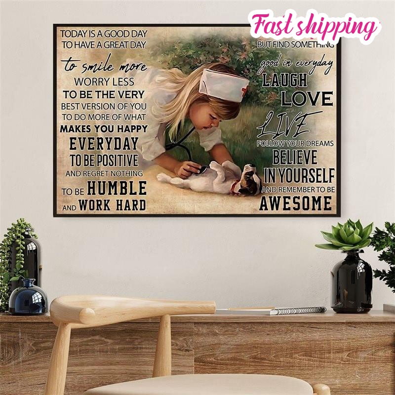 Nurse Woman Nurse Female Nursing poster Wall Art Horizontal 24 x 36 ...