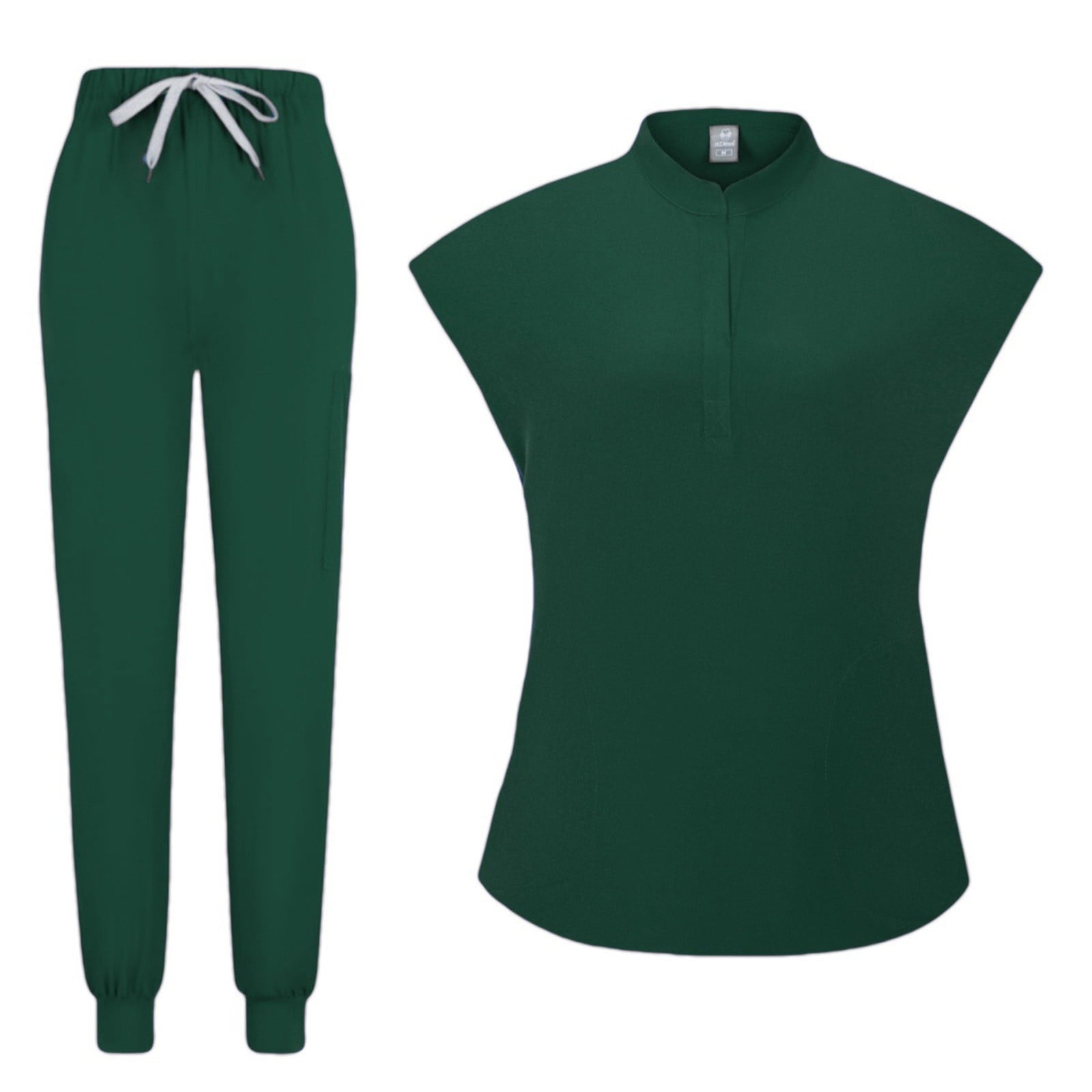 Nurse Working Uniforms Womens 2 Piece Jogger Scrub Set Mock Neck Work ...