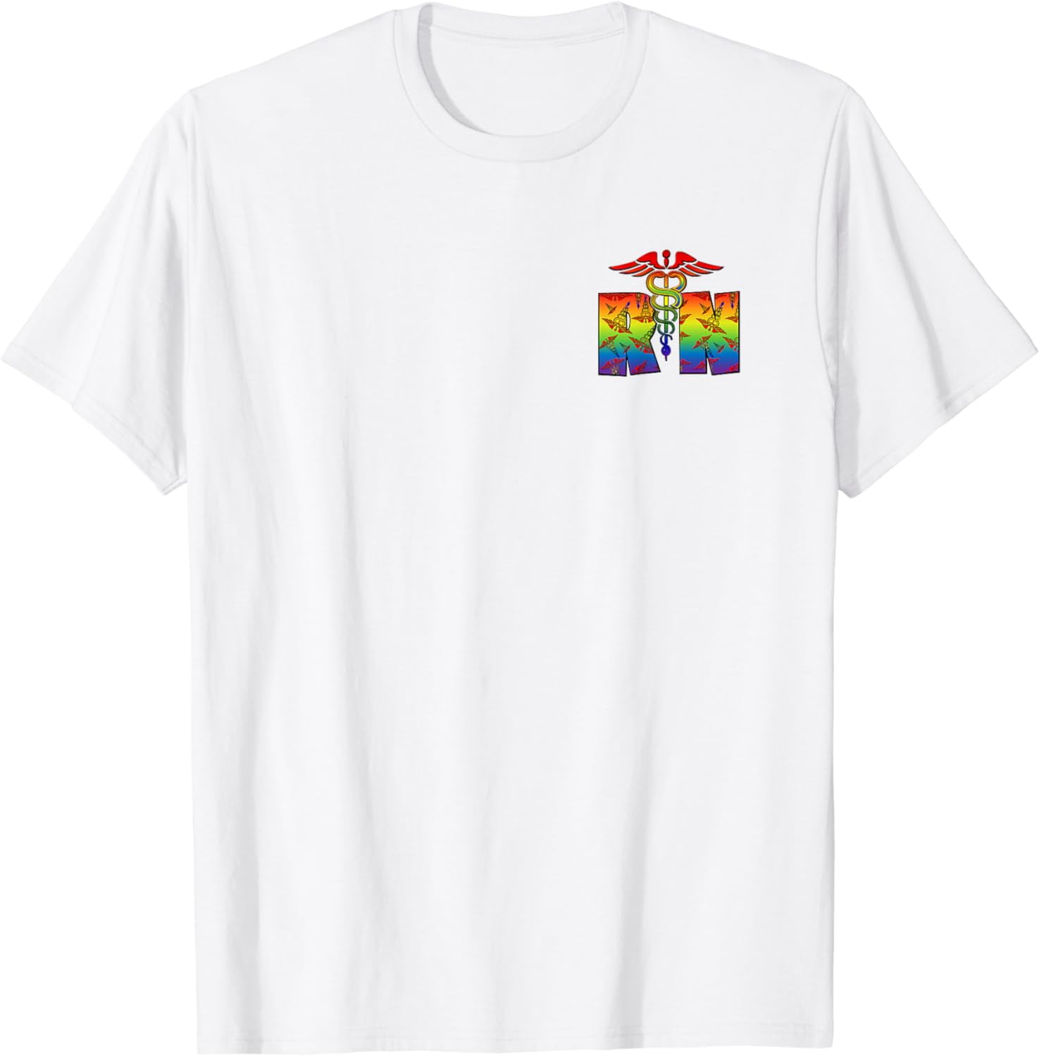 Nurse rainbow LGBT nursing uniform RN gay pride RN T-Shirt - Walmart.com