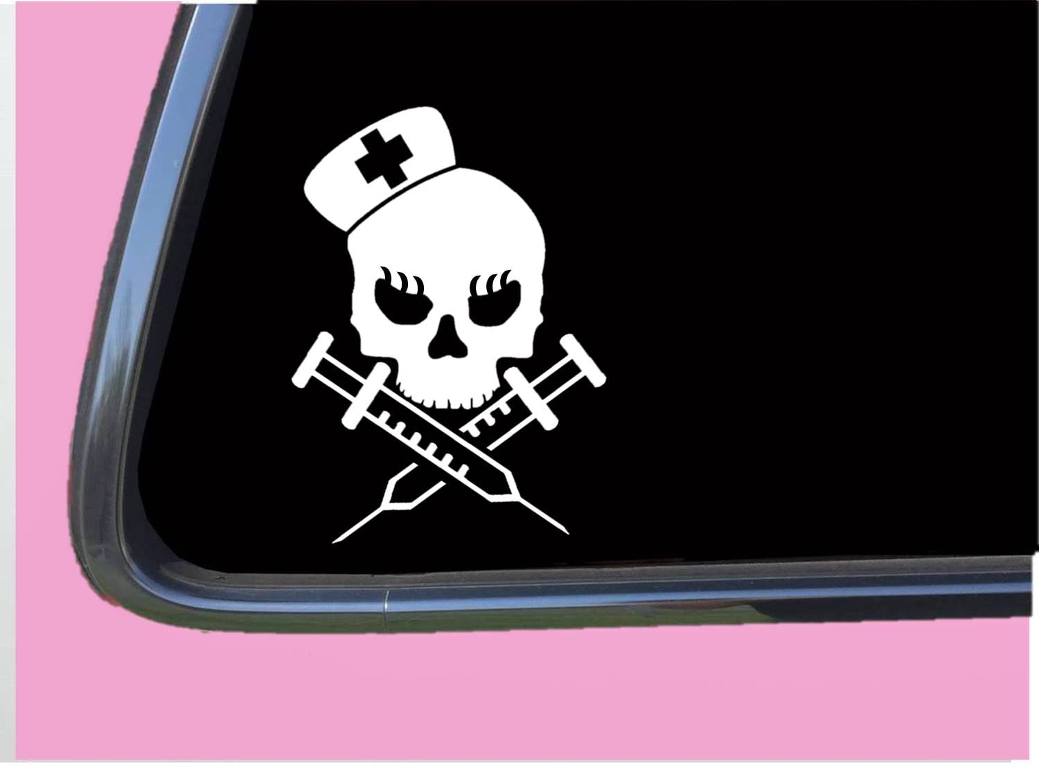 Nurse skull TP 395 Sticker 6" Decal rn registered nurse practitioner ...