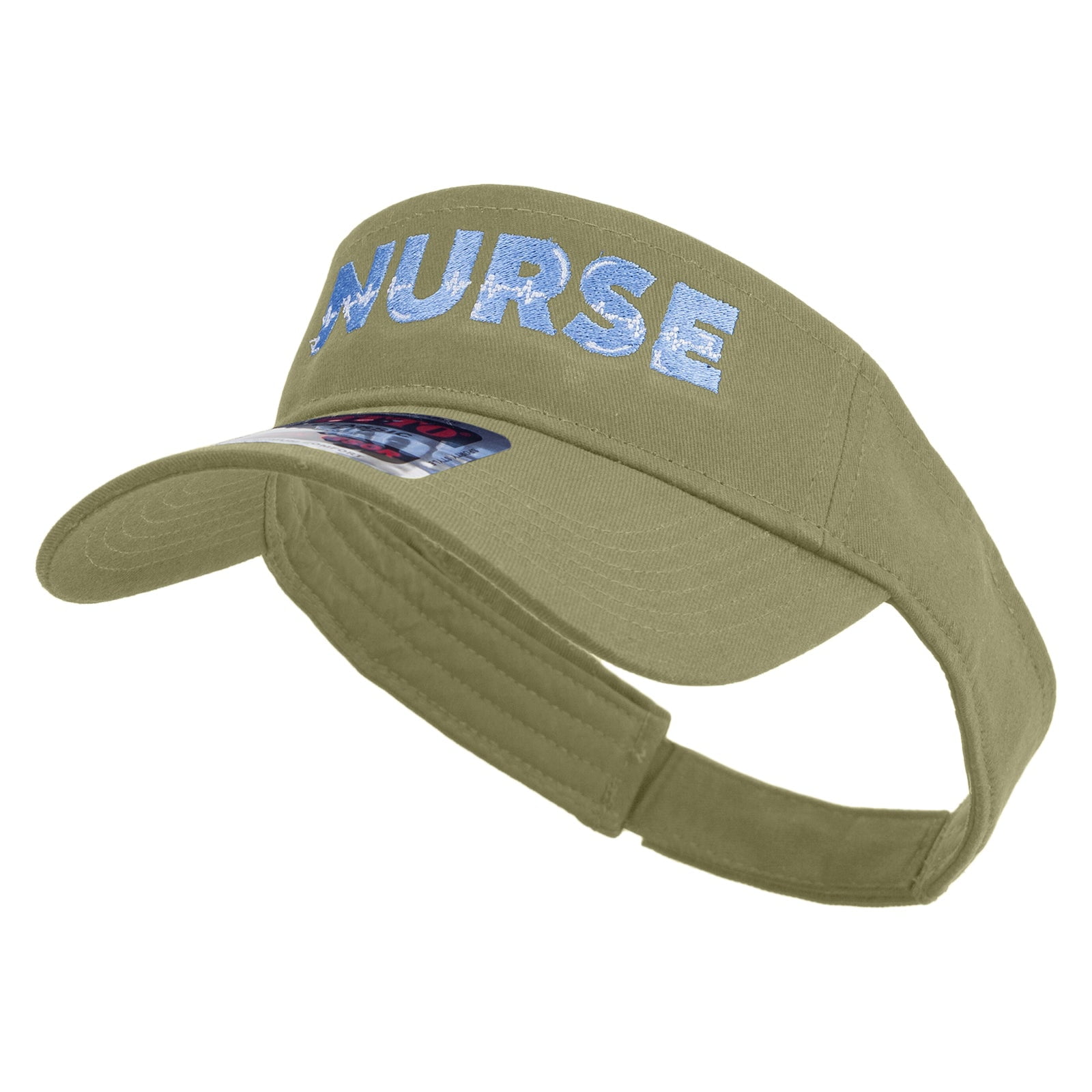 Nurse with Radiogram Embroidered Cotton Twill Sun Visor - Khaki OSFM ...