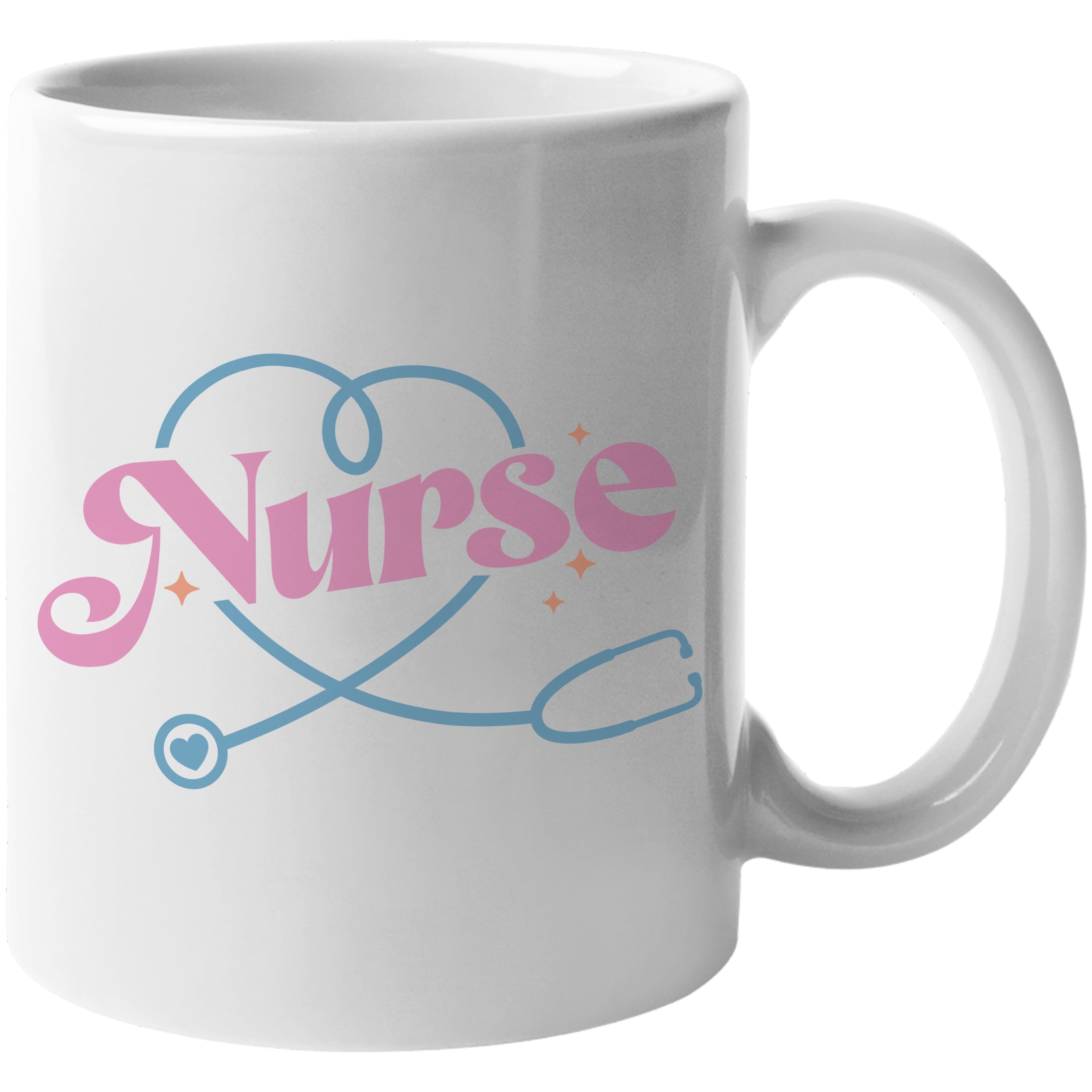 Nurse with Stethoscope Art Merch Gift, White 11oz Ceramic Mug - Walmart.com