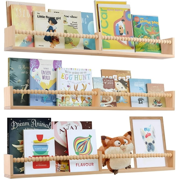 Nursery Book Shelves for Kids Rooms - 32 Inches Floating Wall ...